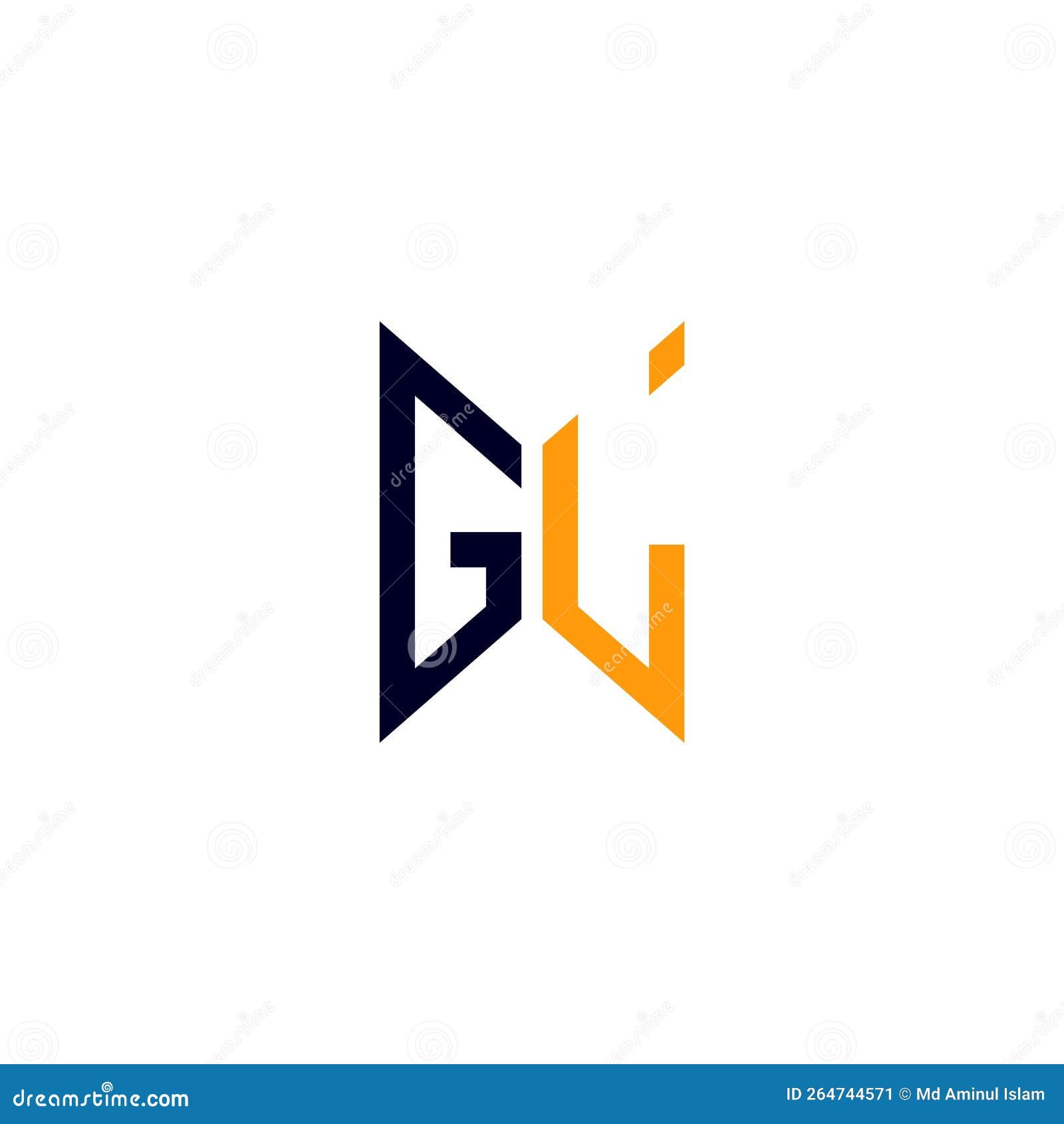 GL Letter Logo Creative Design with Vector Graphic, Stock Vector ...