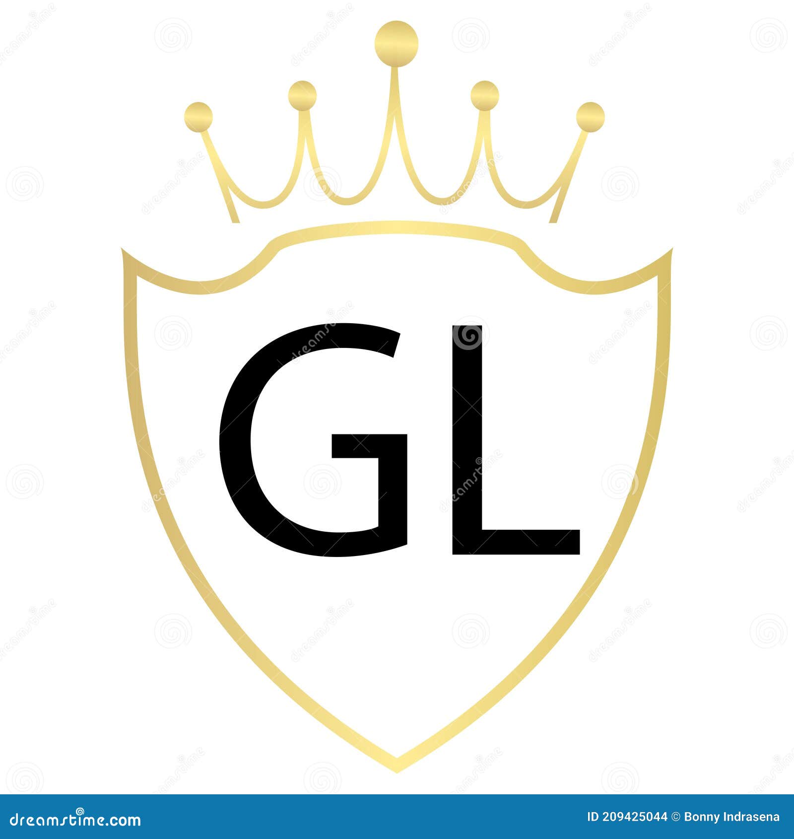 GL Letter Logo Design with Simple Style Stock Illustration ...