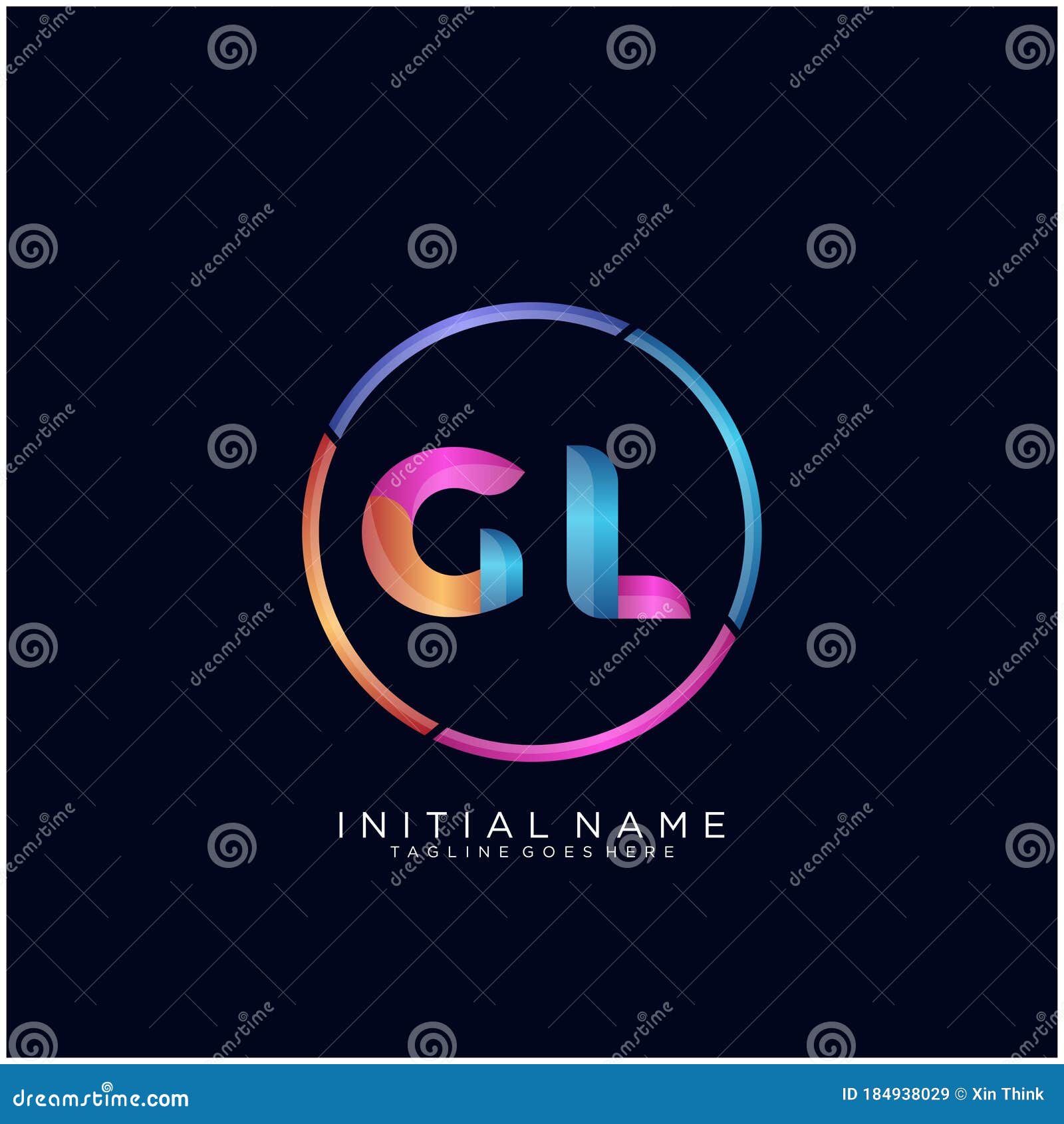 GL Letter Logo Icon Design Template Elements Stock Vector ...