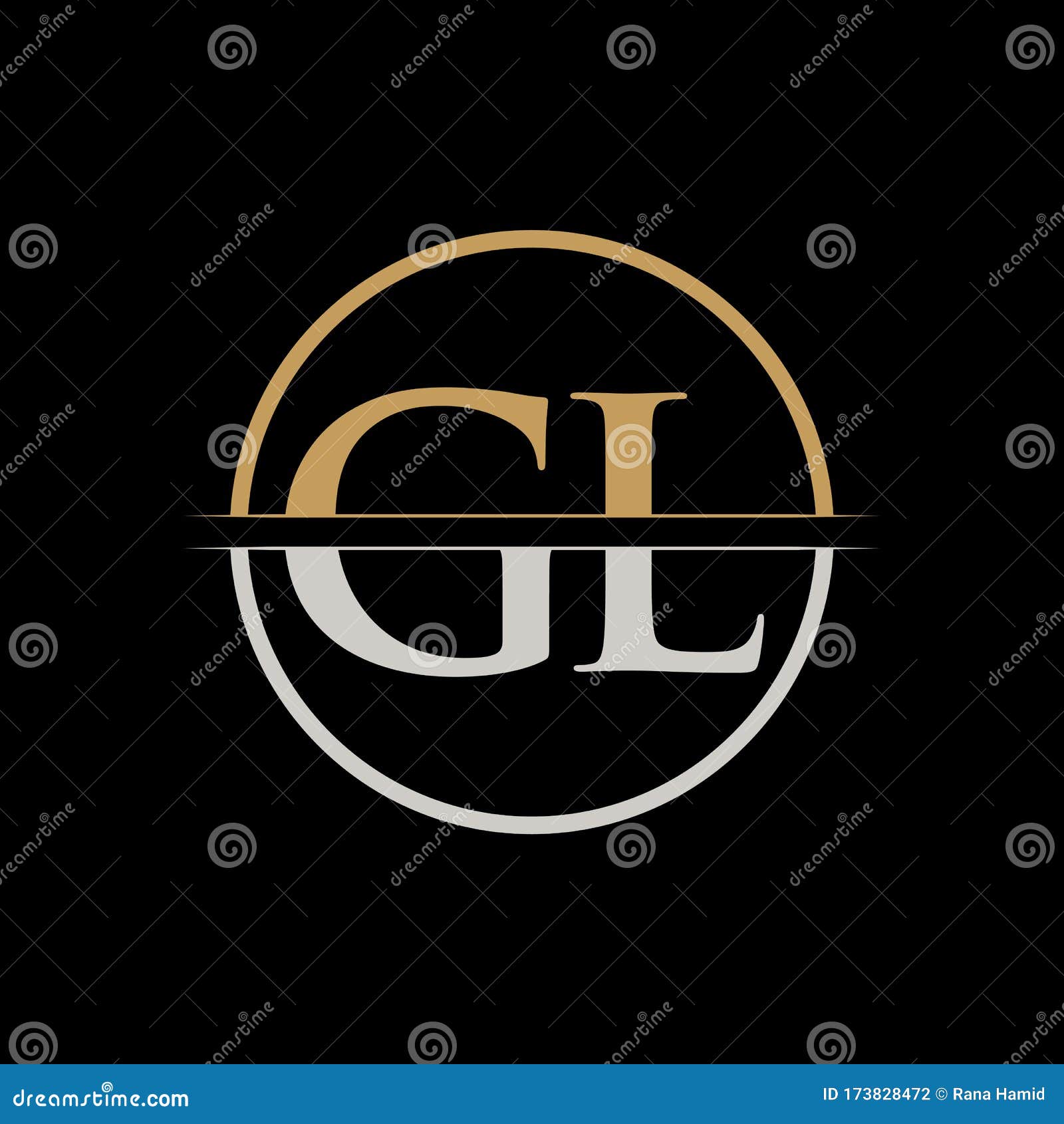 GL Letter Type Logo Design Vector Template. Initial Letter GL Logo ...