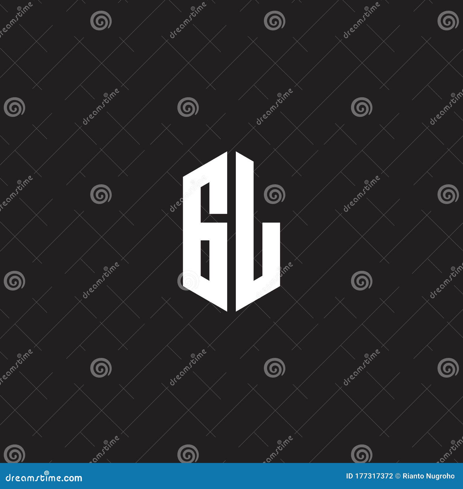 GL Logo Monogram with Hexagon Shape Style Design Template Stock Vector ...