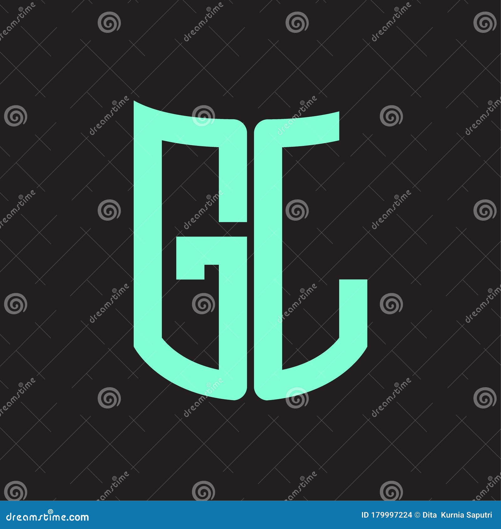 GL Logo Monogram with Ribbon Style Design Template Stock Vector ...