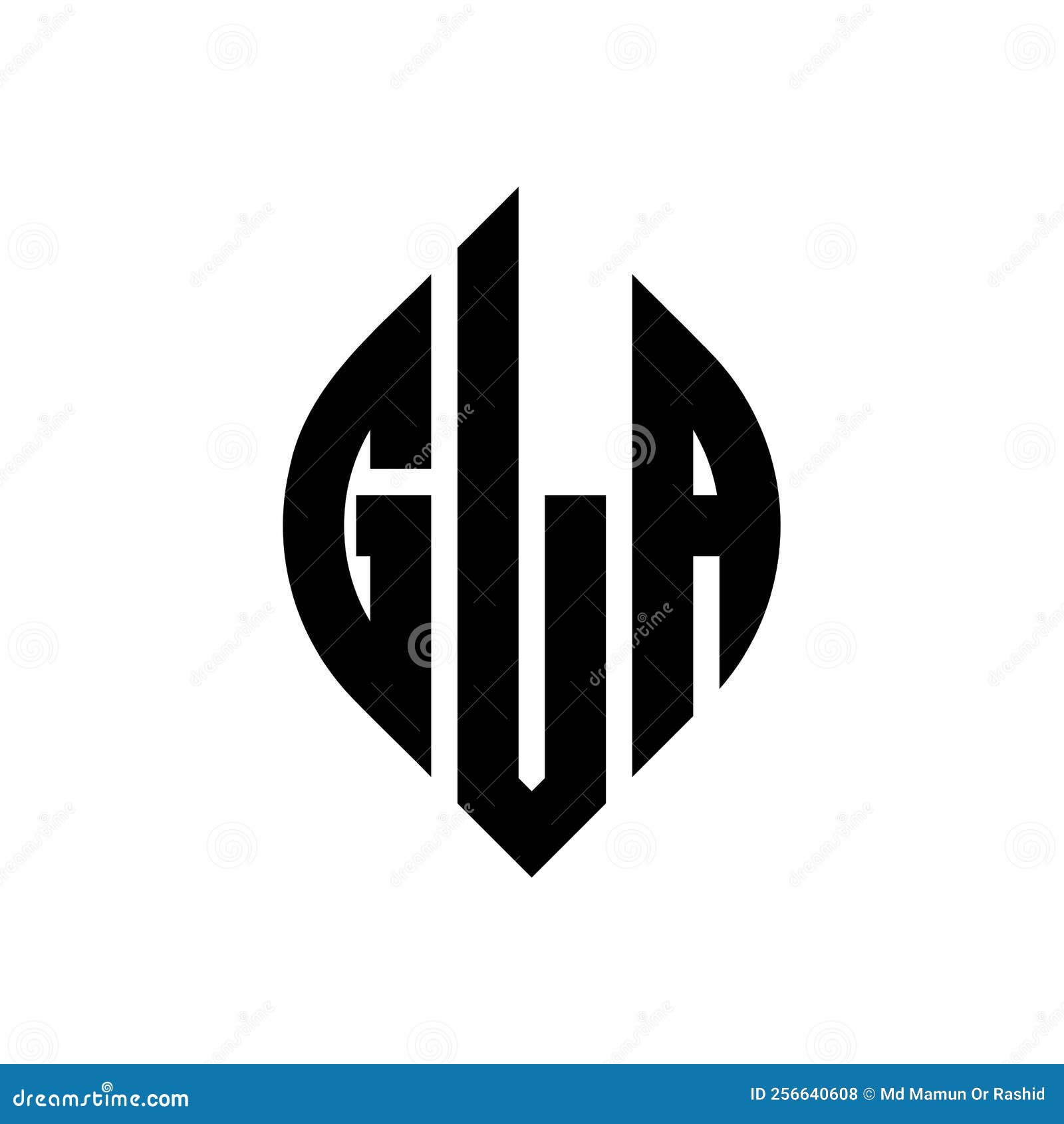 GLA Circle Letter Logo Design with Circle and Ellipse Shape. GLA ...