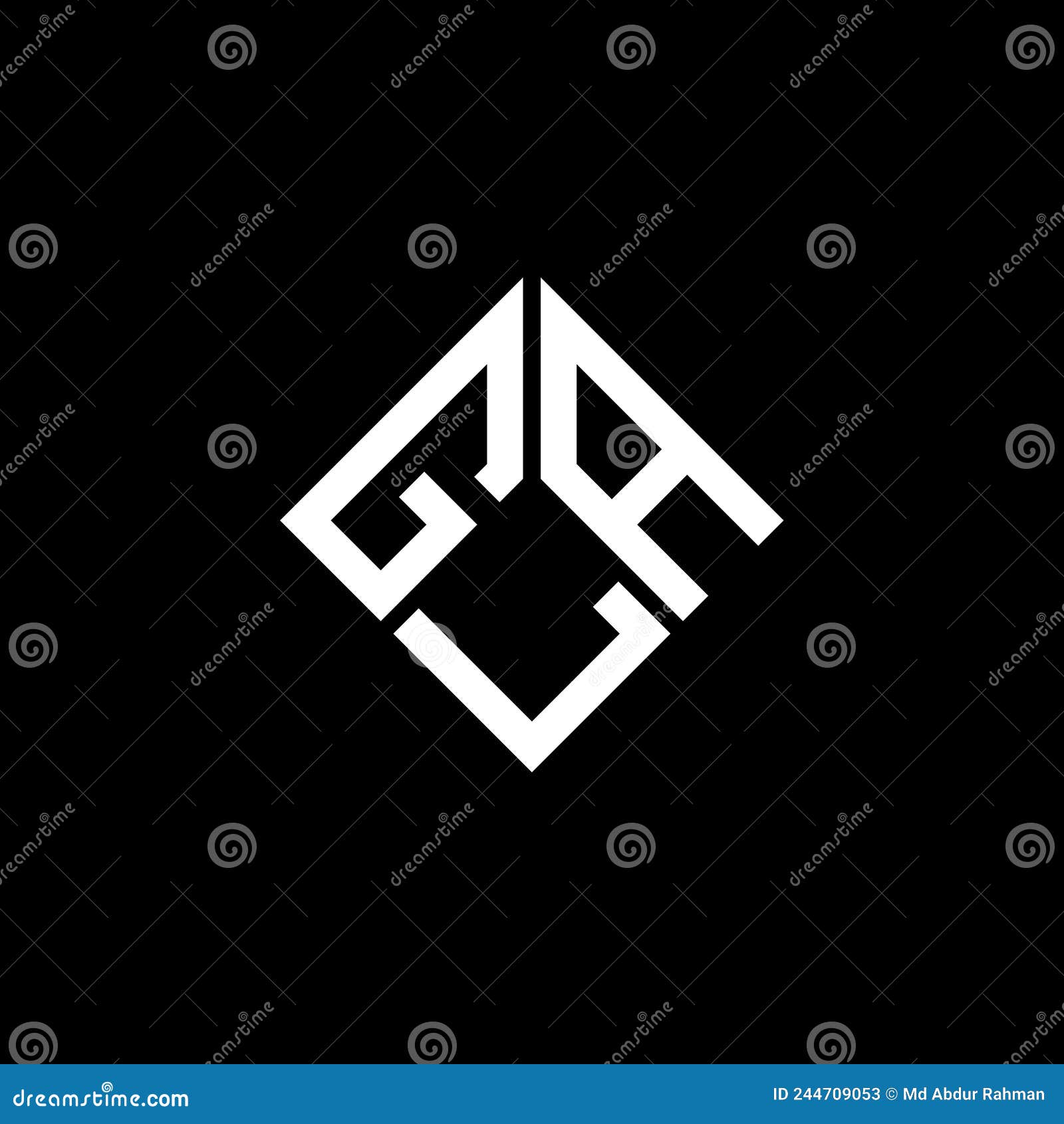 GLA Letter Logo Design On Black Background. GLA Creative Initials ...