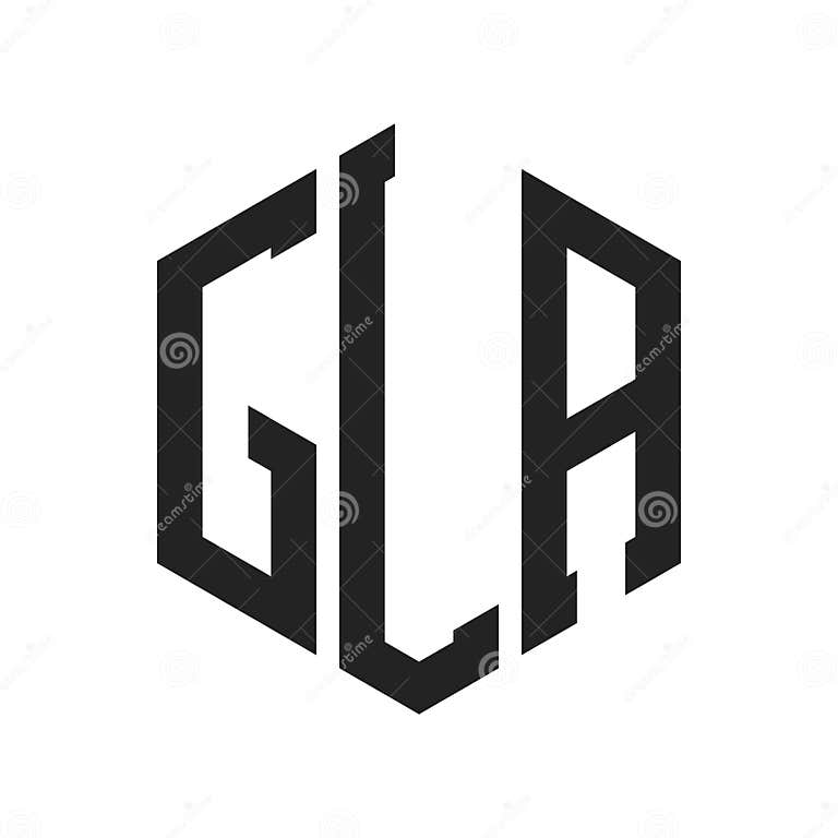 GLA Logo Design. Initial Letter GLA Monogram Logo Using Hexagon Shape ...
