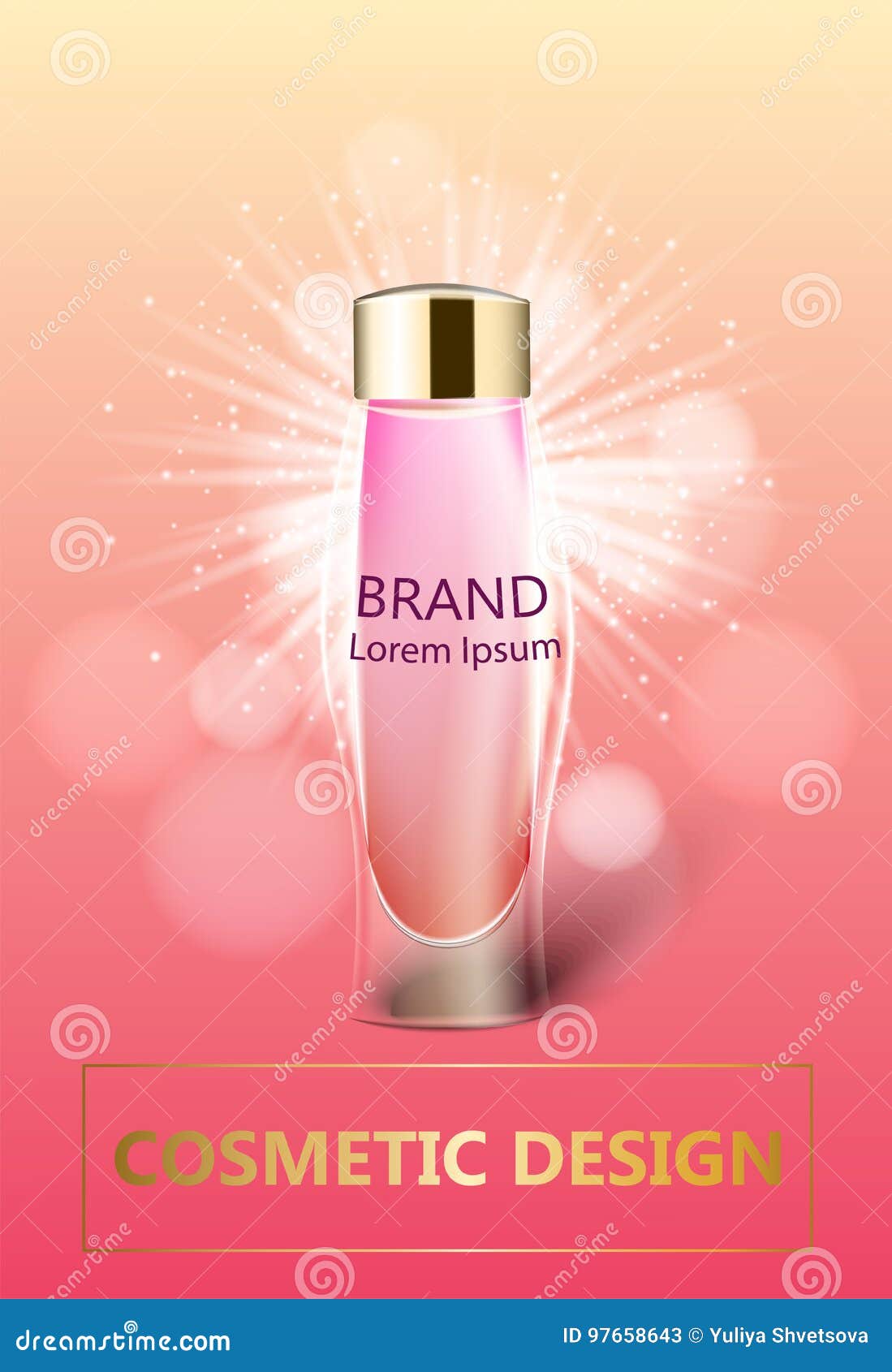 Glaas Bottle Package Cosmetics Design, Ads, Templates for Design Stock ...