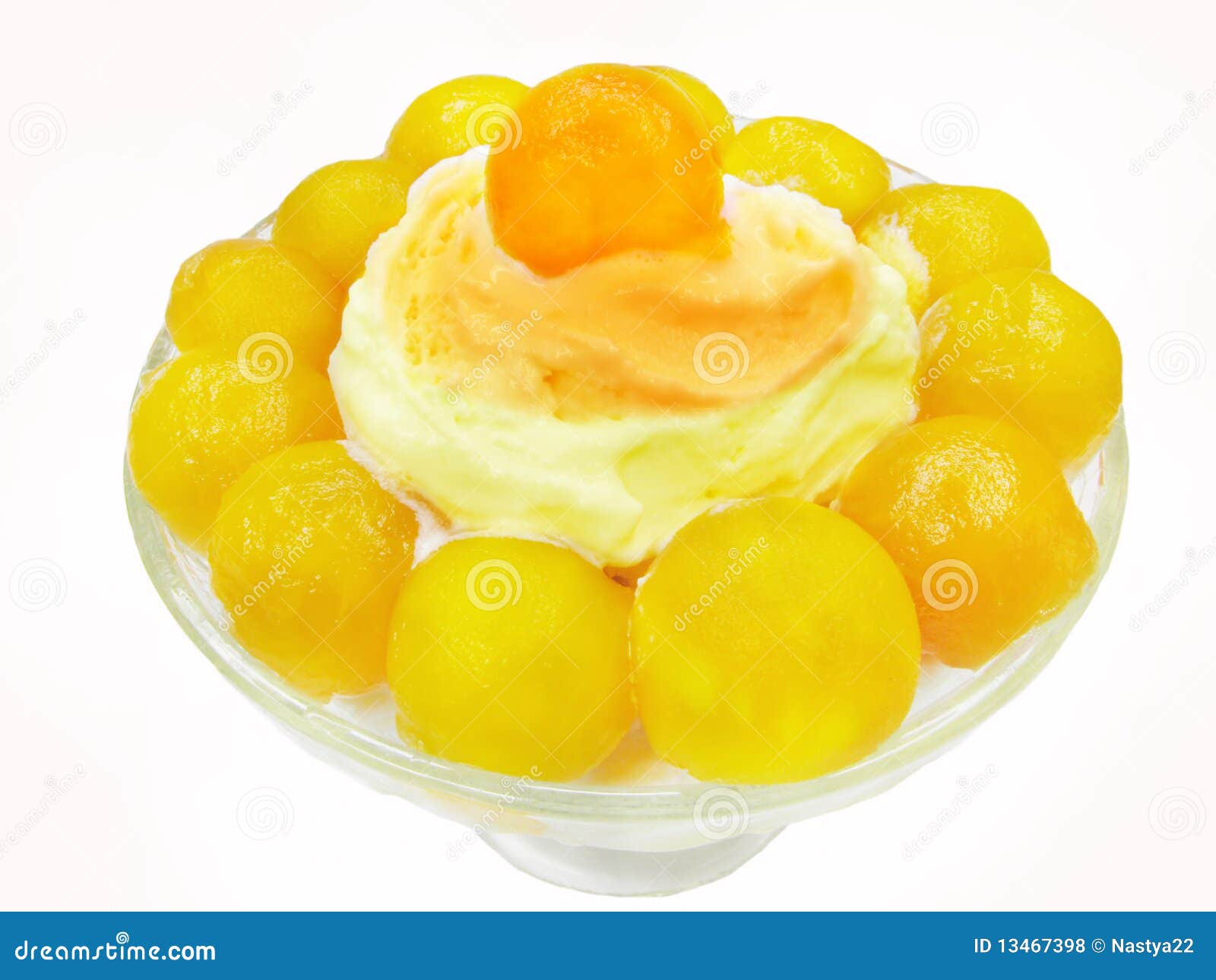 Glace Avec La Papaye En Sirop Photo stock - Image du bille, cuit: 13467398