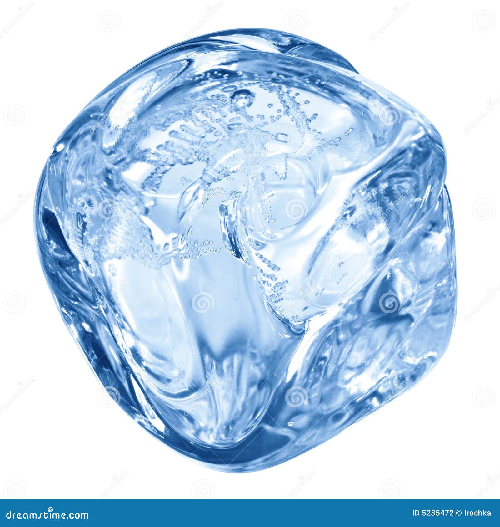 Glace bleue de cube photo stock. Image du congelé, hiver - 5235472