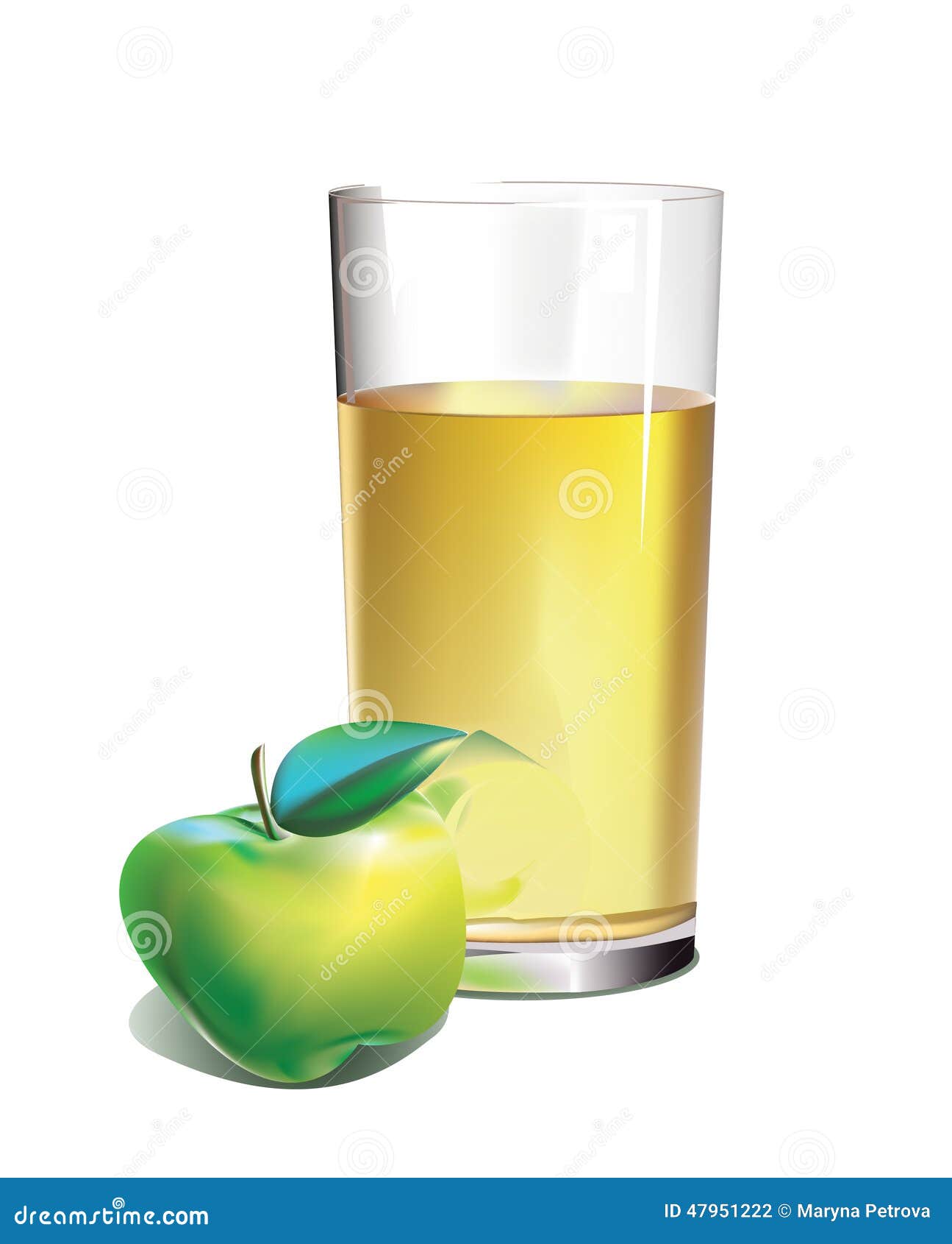 Glace De Jus De Pomme Et De Pomme Verte Illustration de Vecteur ...