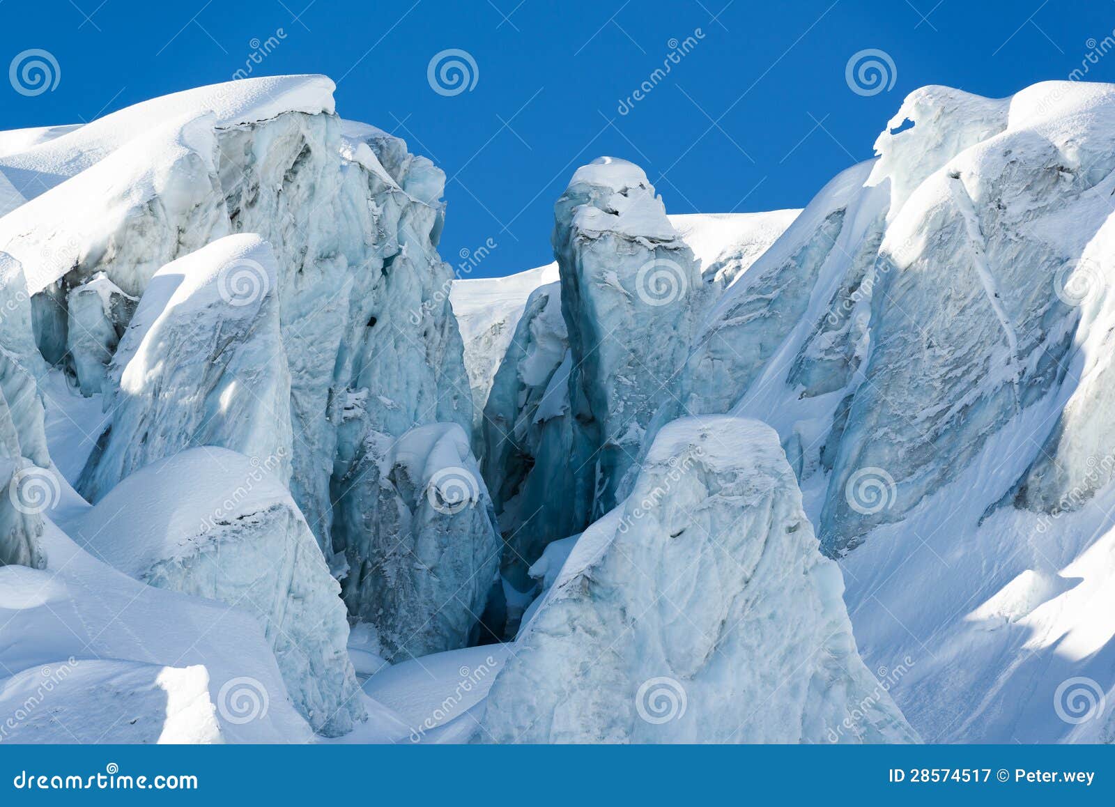 Glacial Crevasse And Ice Structure Stock Image Image Of Clear