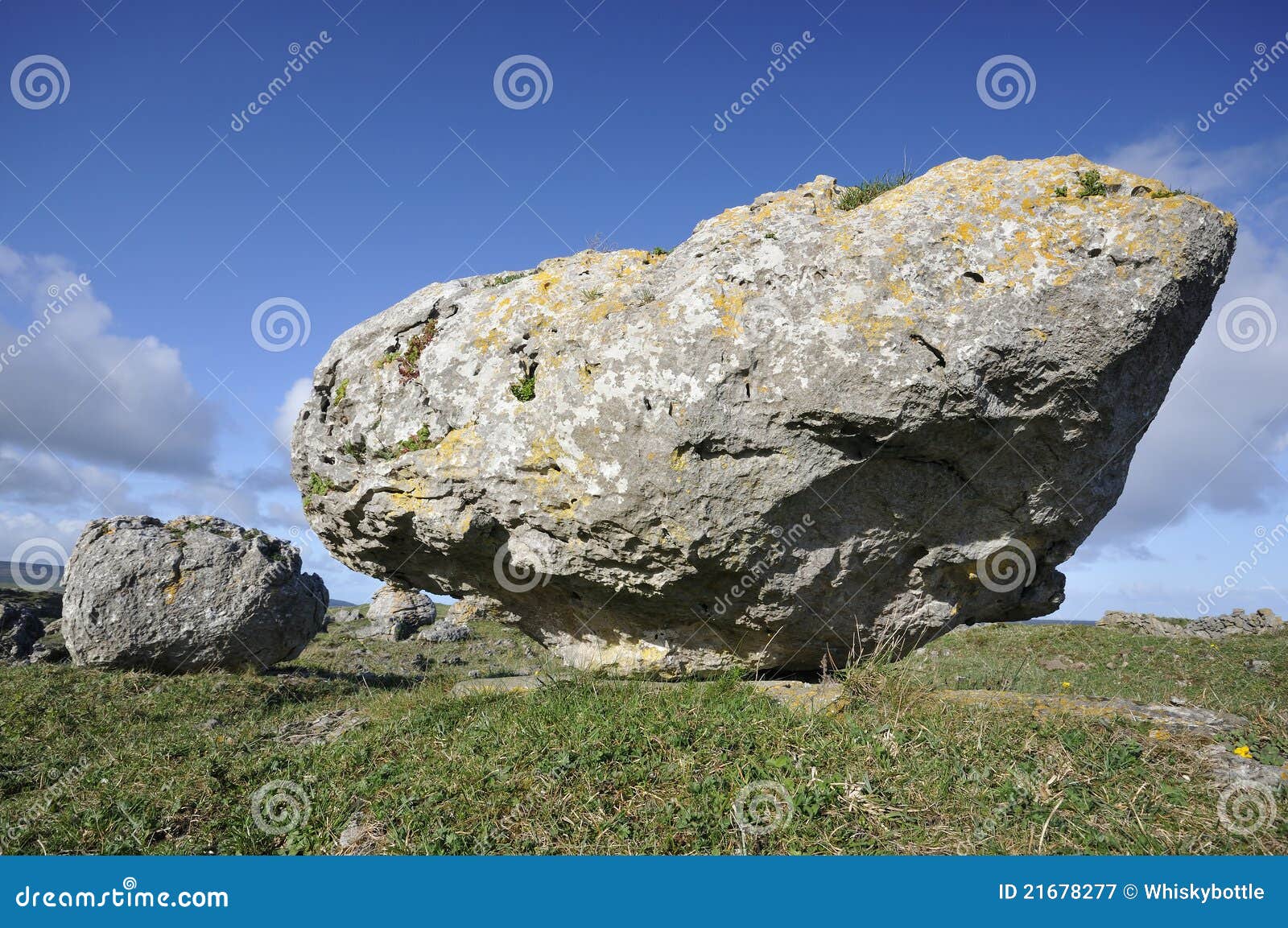 Glacial Erratic Rock Located On A Beach At A Forest Stock Photography ...