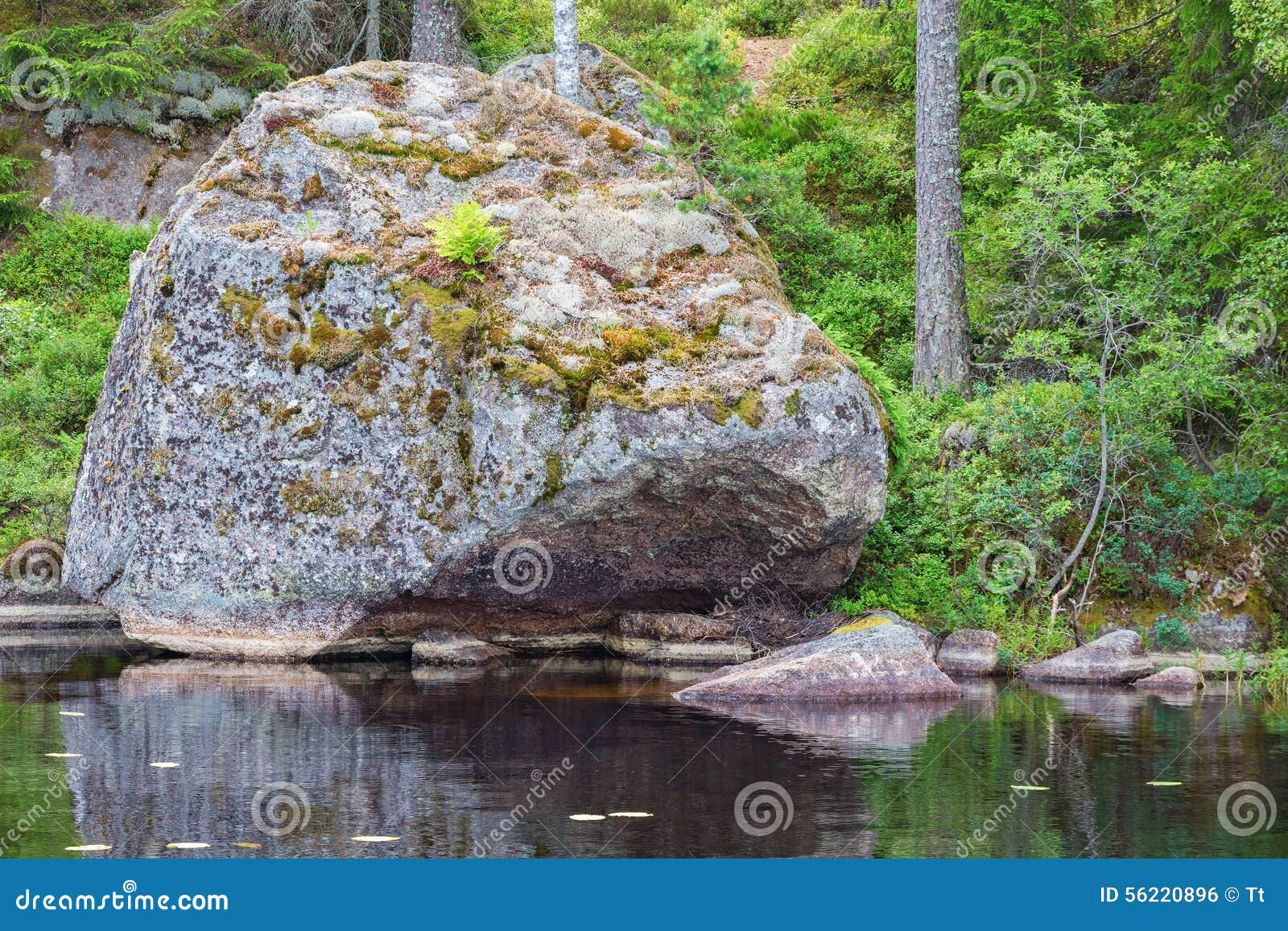 Glacial erratic rock stock photo. Image of cliff, natural - 56220896