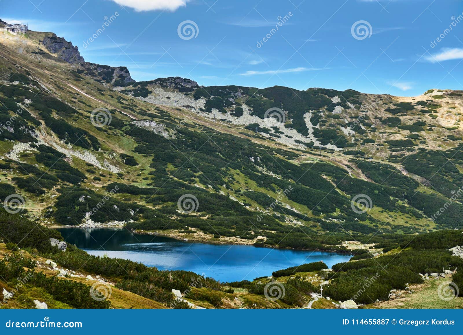 Glacial Lake in the Tatra Mountains Stock Image - Image of glade, slope ...