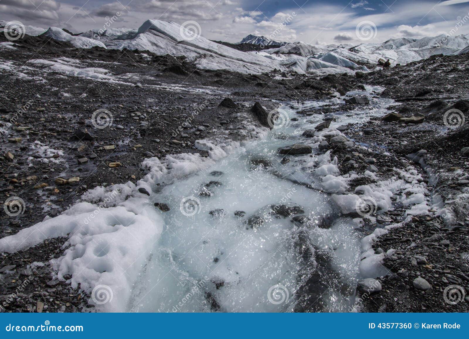 Glacial Stream stock photo. Image of turquoise, blue - 43577360