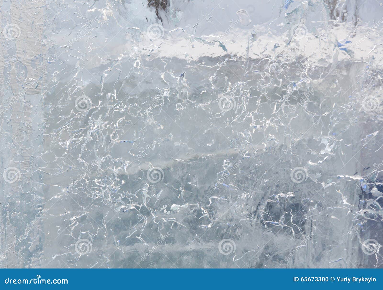 Glacial Transparent Block of Ice with Patterns. Stock Photo - Image of ...