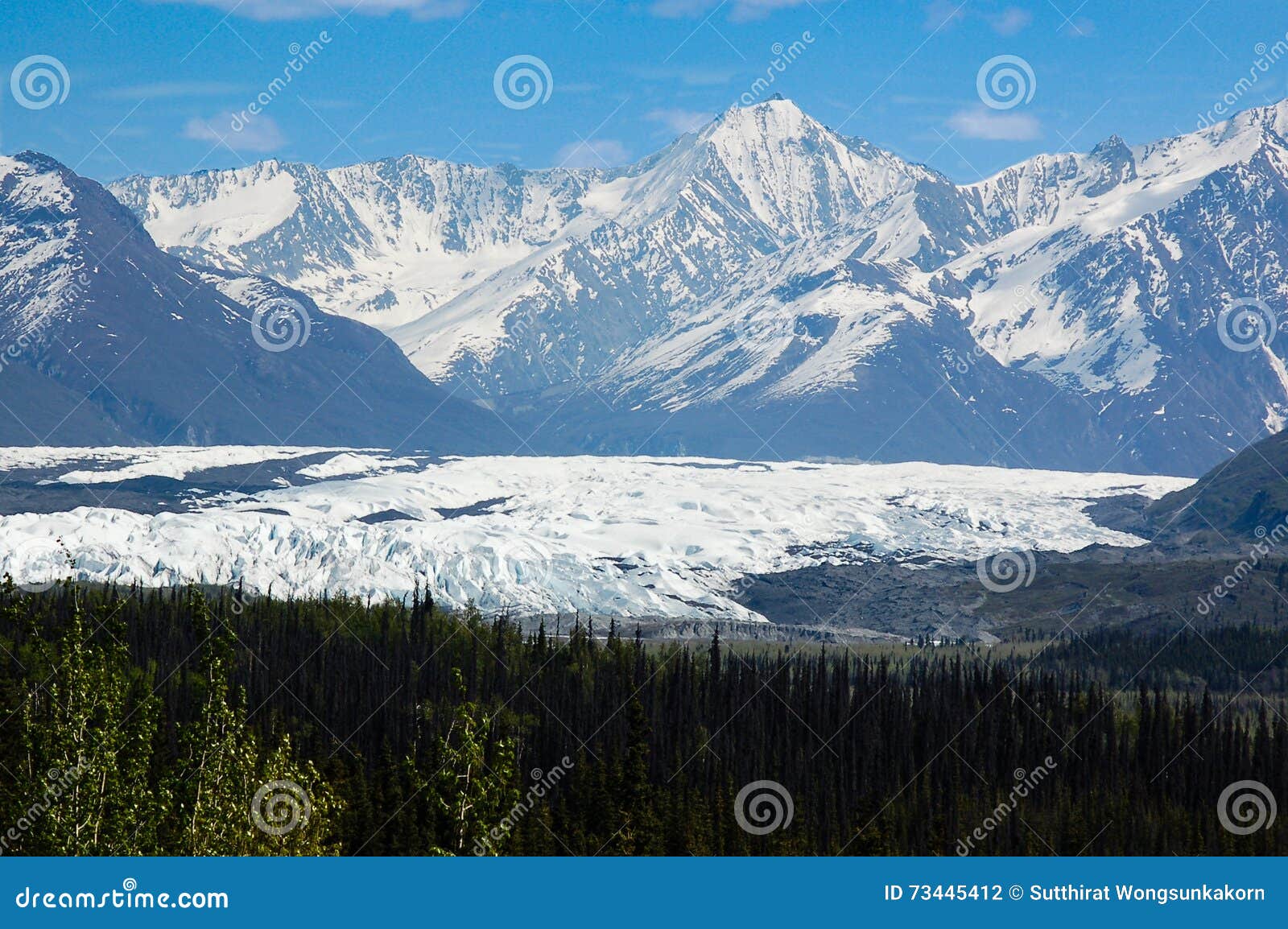 Glaciar De Matanuska De Glenn Highway En Alaska Foto de archivo ...