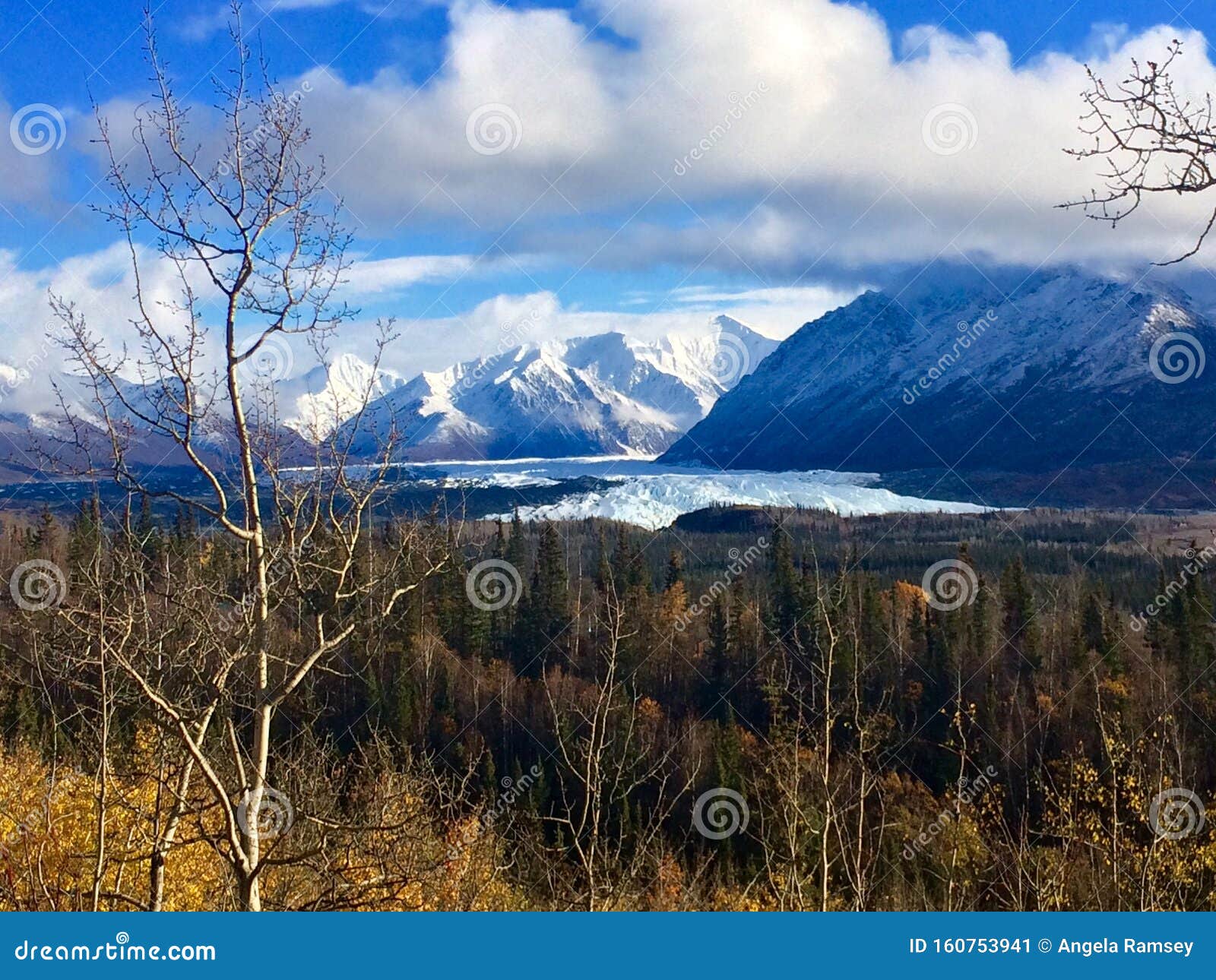 Glacier in Anchorage Alaska during the Fall Stock Image - Image of ...