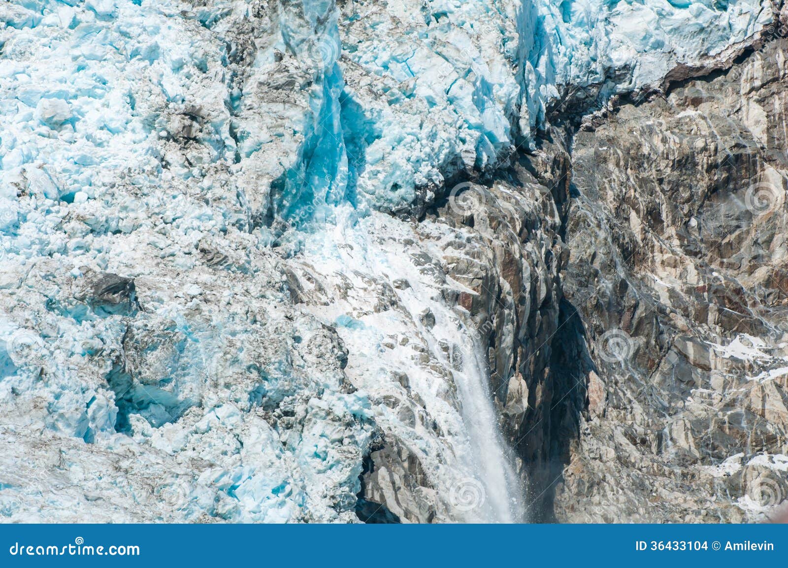 Glacier avalanche stock photo. Image of snow, chunks - 36433104