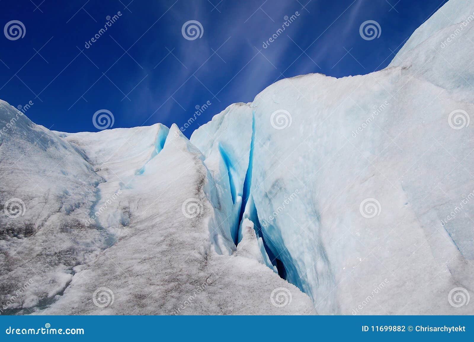 Glacier Ice Crack In Chile National Park Royalty-Free Stock Photography ...