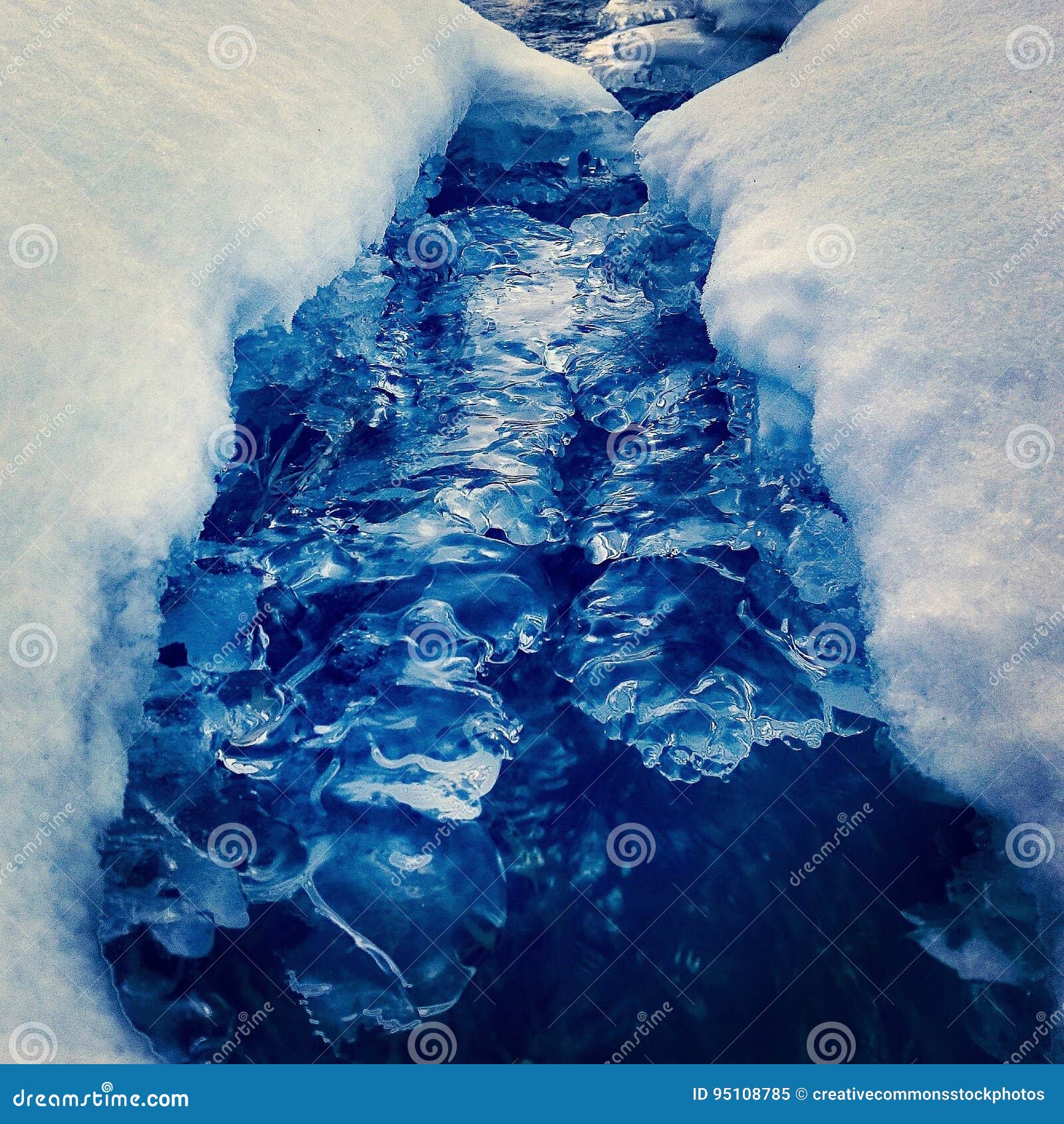 Glacier Crevasse Picture. Image: 95108785