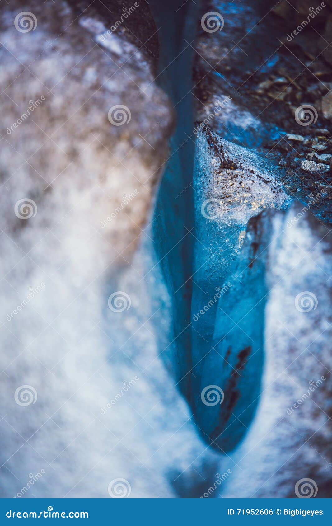 Glacier crevasse stock photo. Image of glacial, high - 71952606