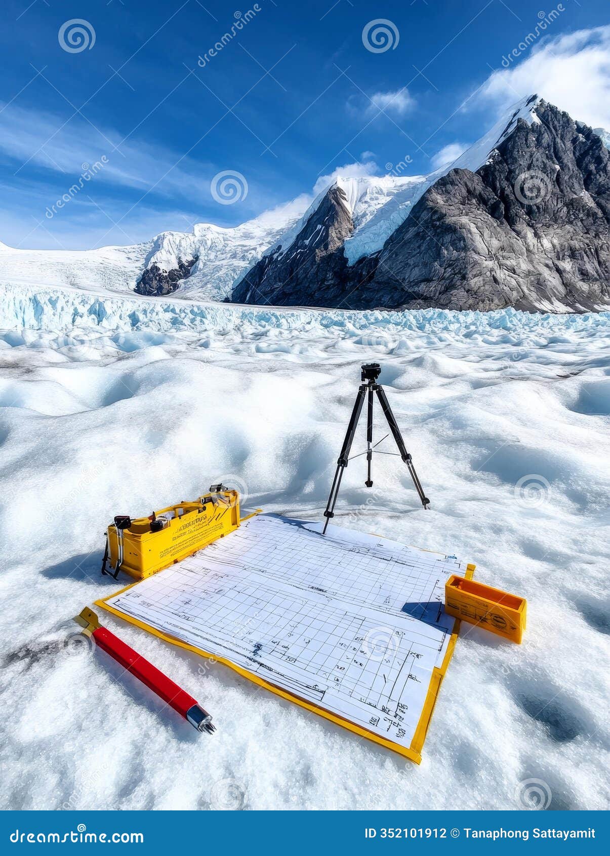 Glacier Density Study Ice Mat Measurement Statistics Scientific ...