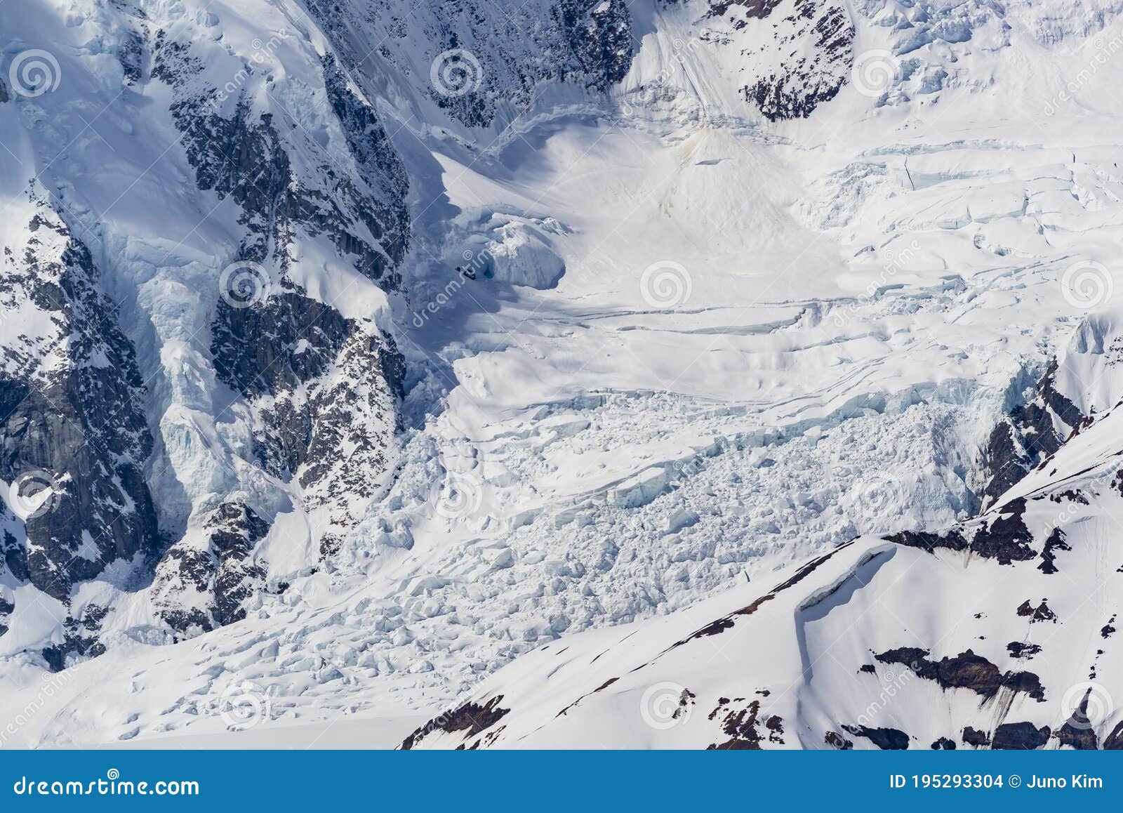 Glacier Details at Denali Base Camp in the Denali National Park Stock ...