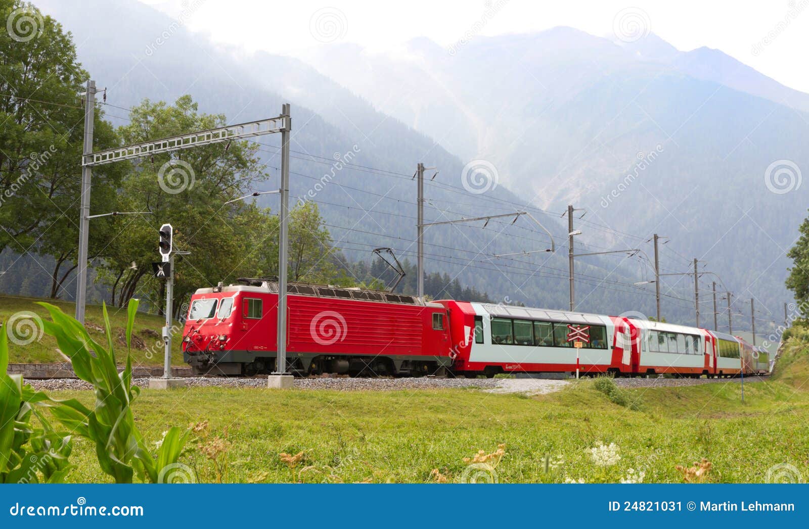 Glacier Express Train, Switzerland Stock Image - Image of switzerland ...