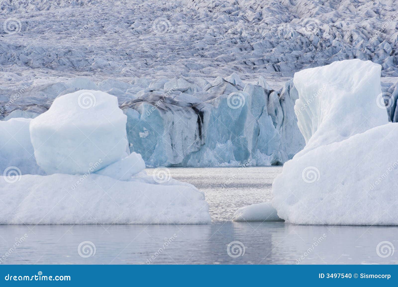 Glacier ice flows stock photo. Image of volcanic, icelandic - 3497540