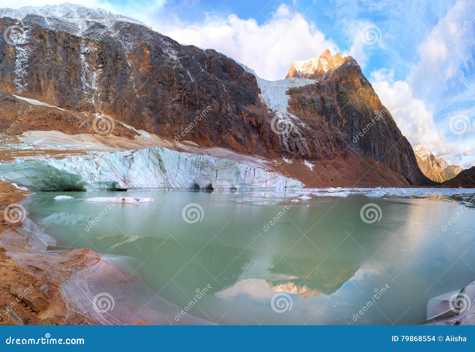 Glacier Mountain Edith Cavell Stock Photo - Image of landscape, alberta ...
