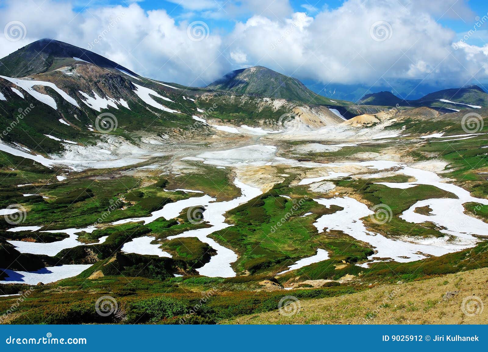 Glacier between Mountains stock photo. Image of trail - 9025912