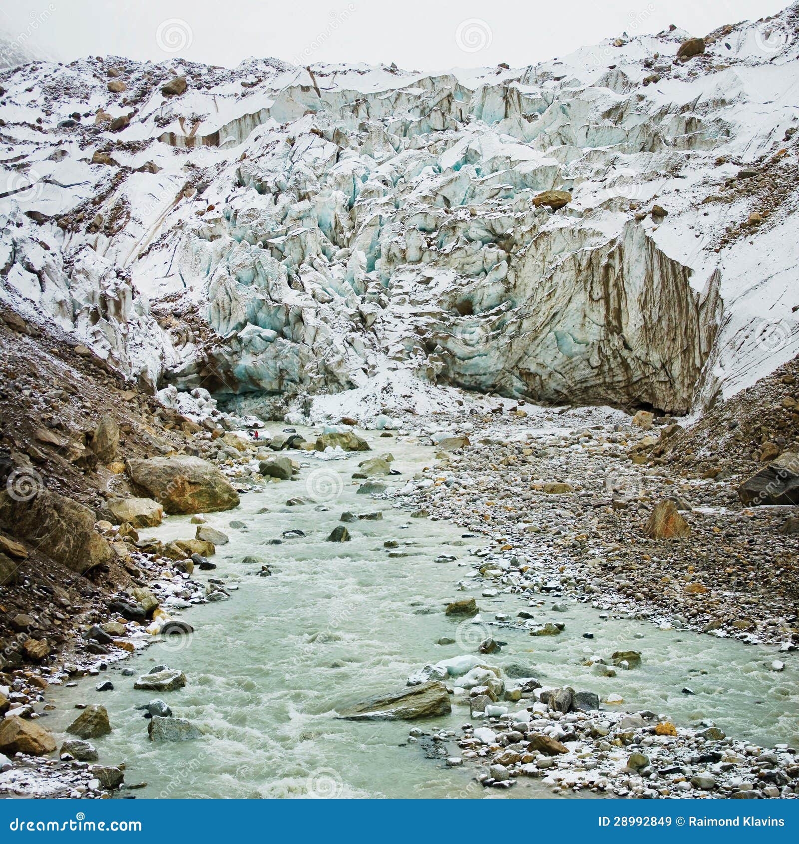 Glacier and River in Mountain Stock Image - Image of wild, valley: 28992849