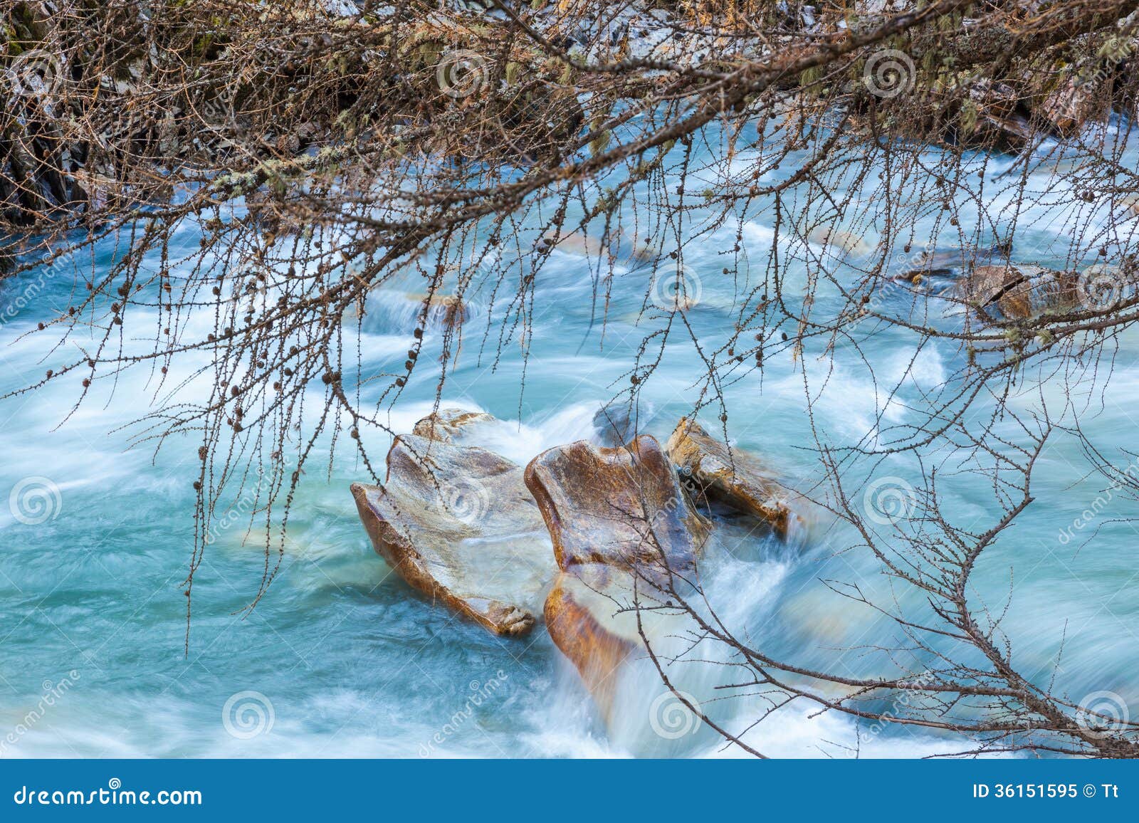 Glacier river stock image. Image of river, trees, scenic - 36151595