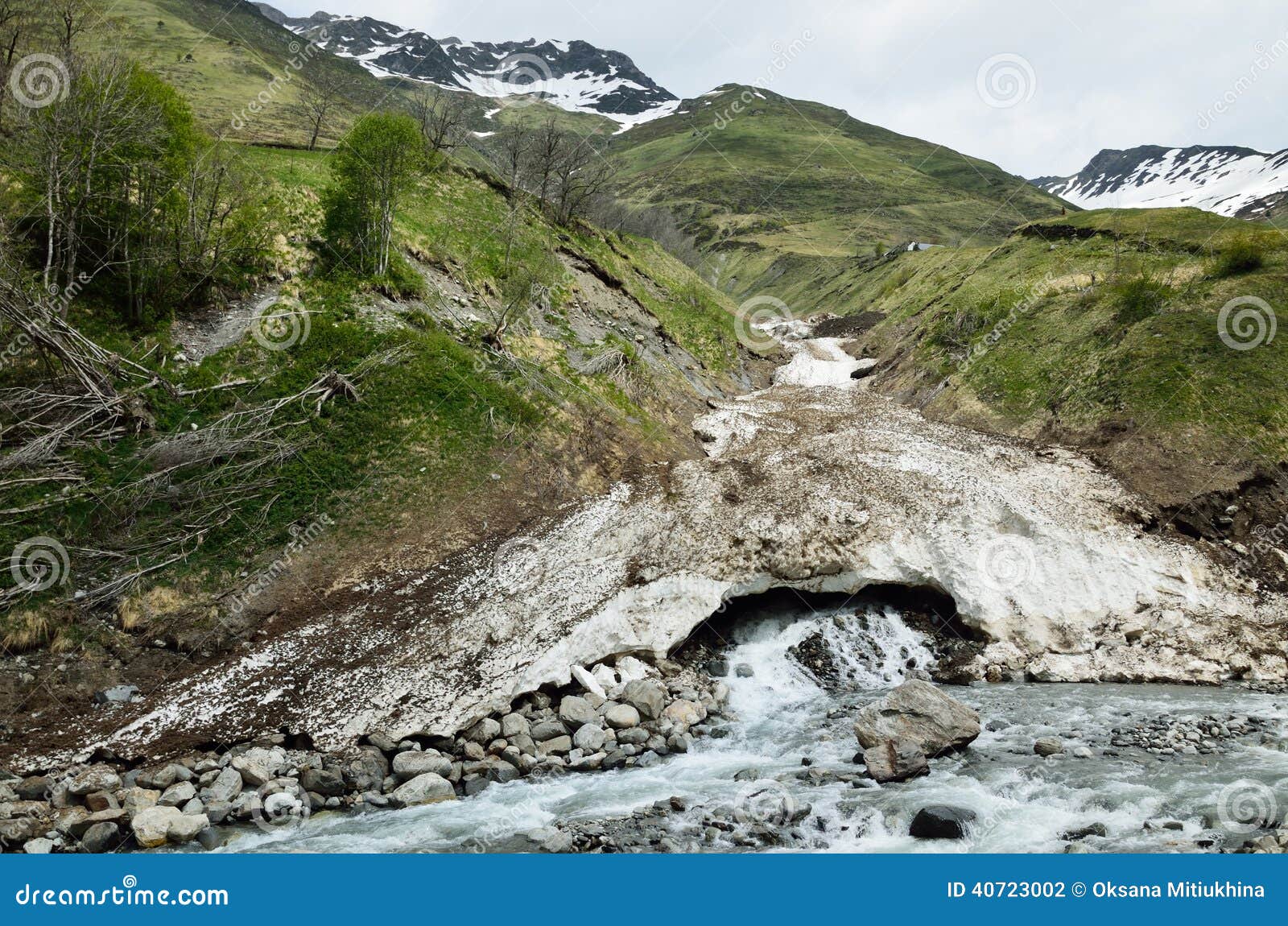 Glacier in the Spring Pyrenees Stock Photo - Image of french, ablation ...