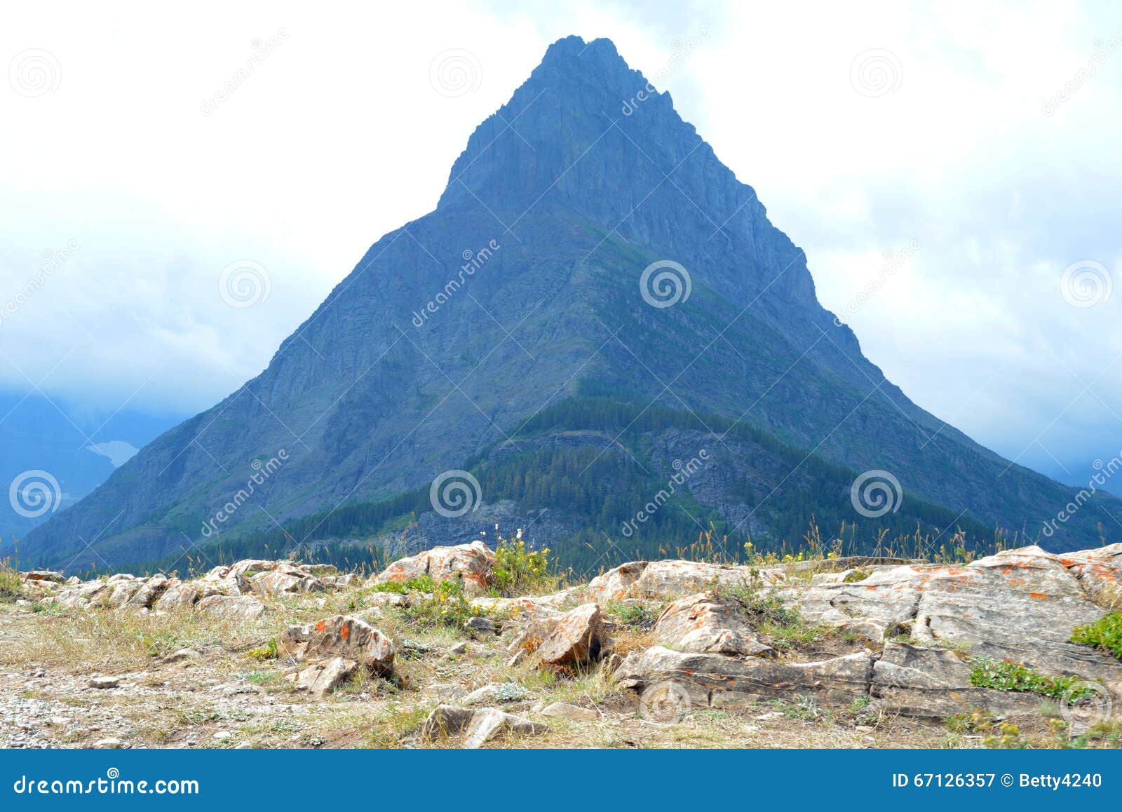 Glaciers and Cliffs in Glacier National Park. Stock Image - Image of ...