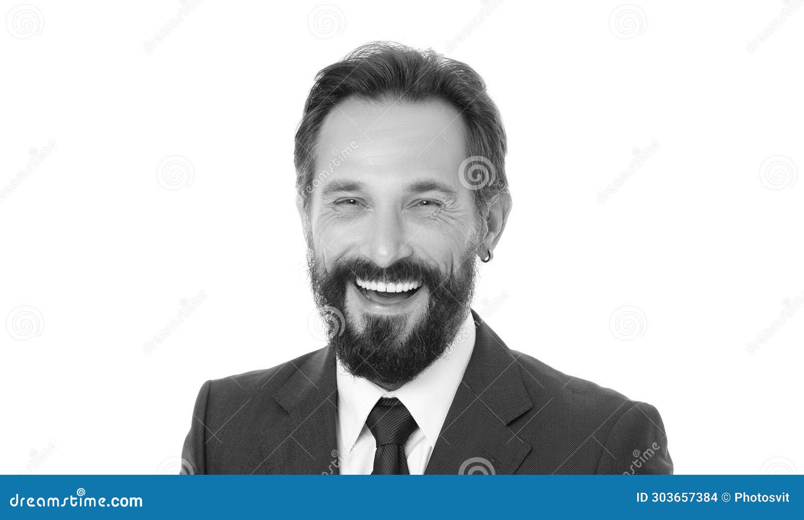 Glad Businessman Boss Isolated on White. Businessman Boss in Studio ...