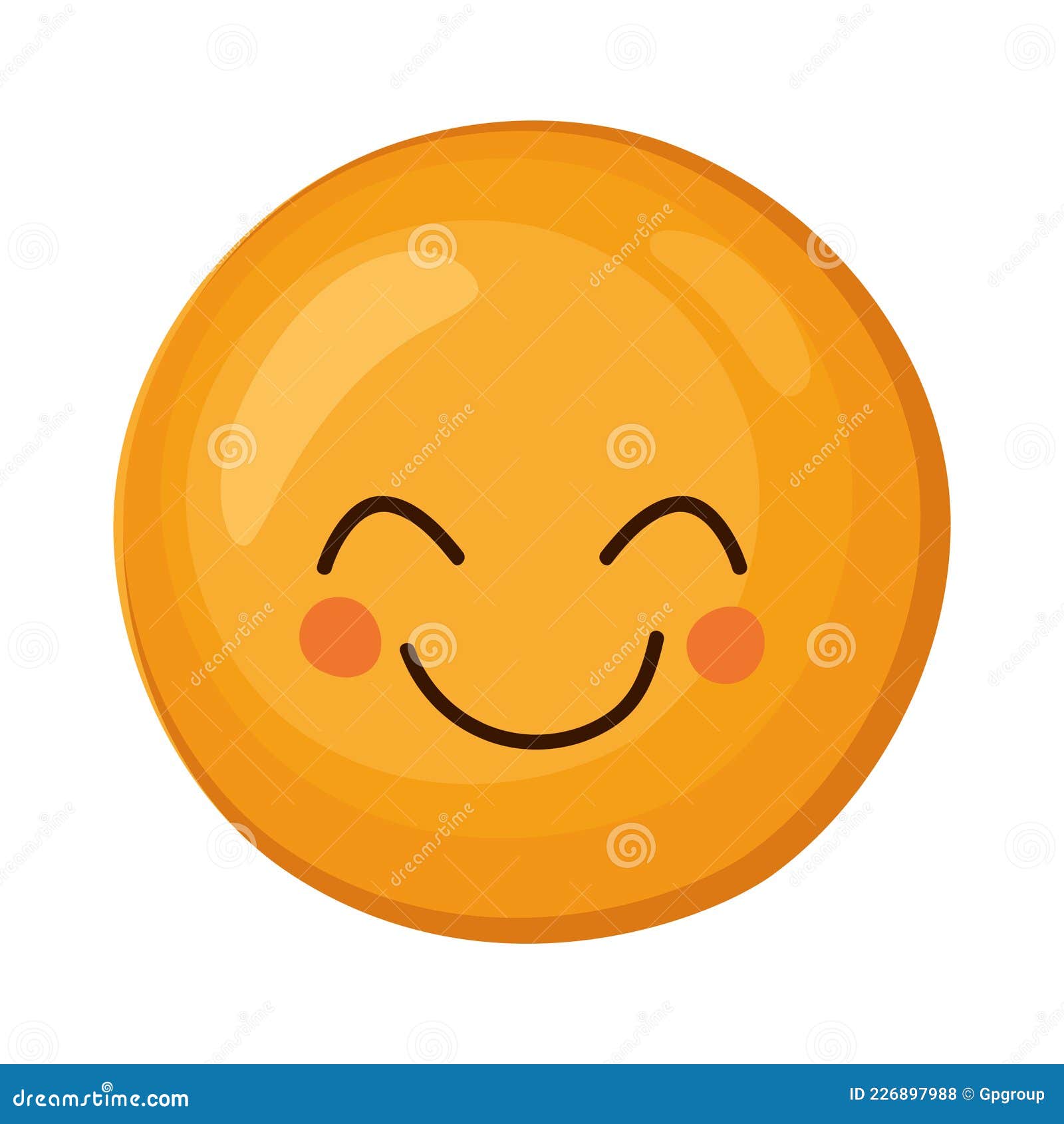 Glad face illustration stock vector. Illustration of emoji - 226897988