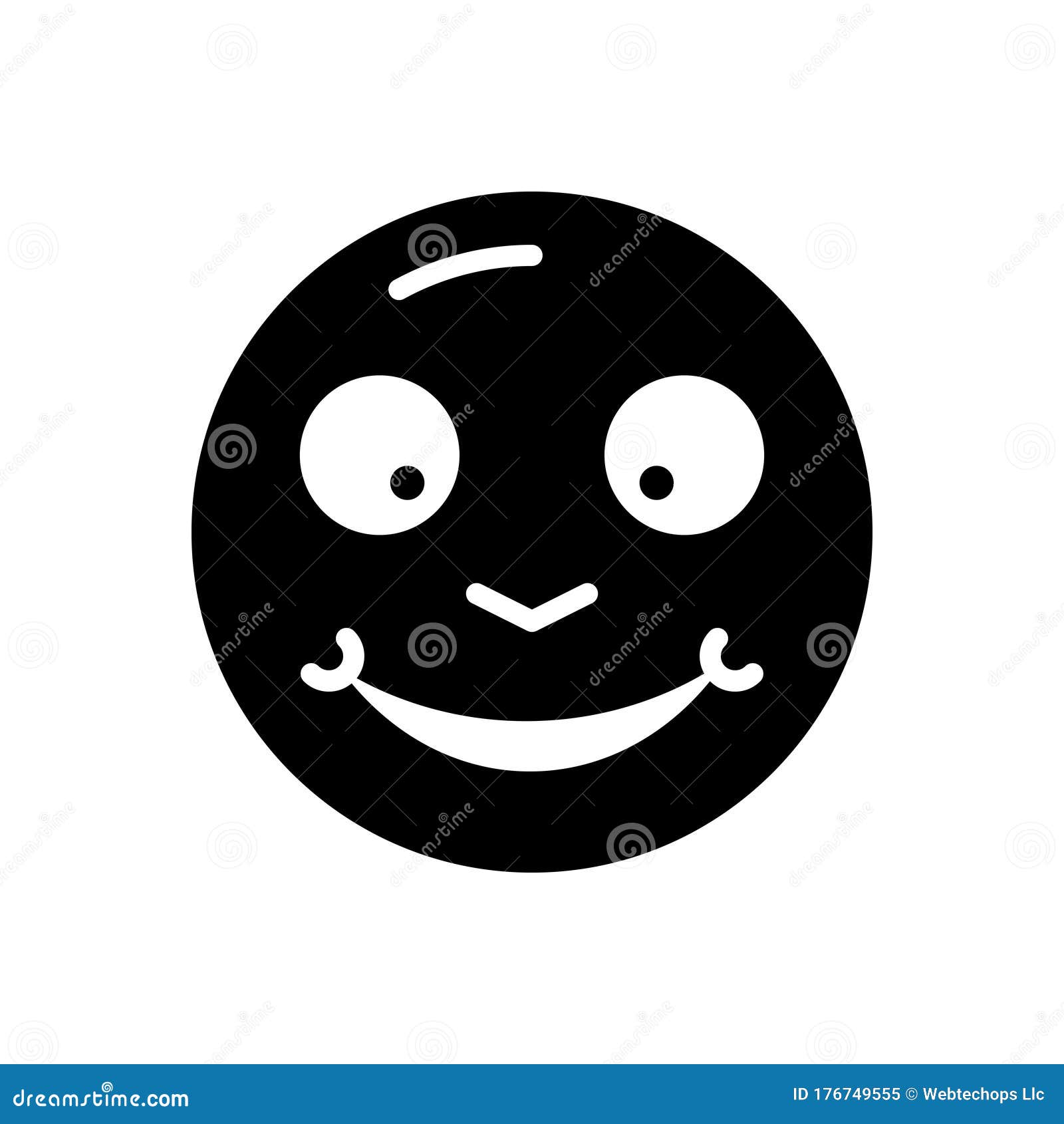 Black Solid Icon for Glad, Cheery and Complacent Stock Vector ...
