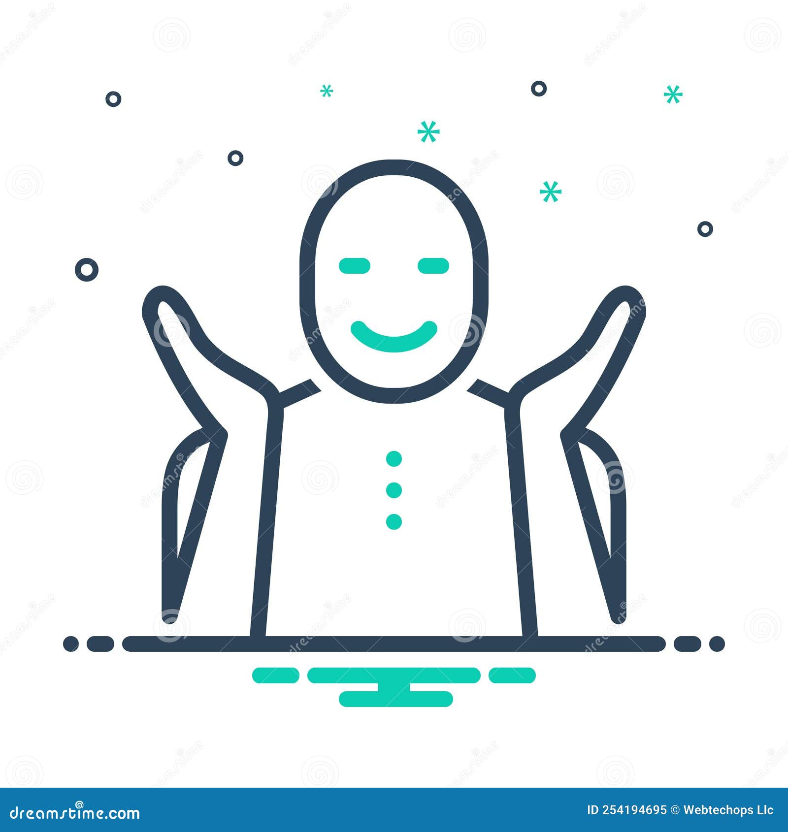 Mix Icon for Glad, Cheery and Happy Stock Illustration - Illustration ...