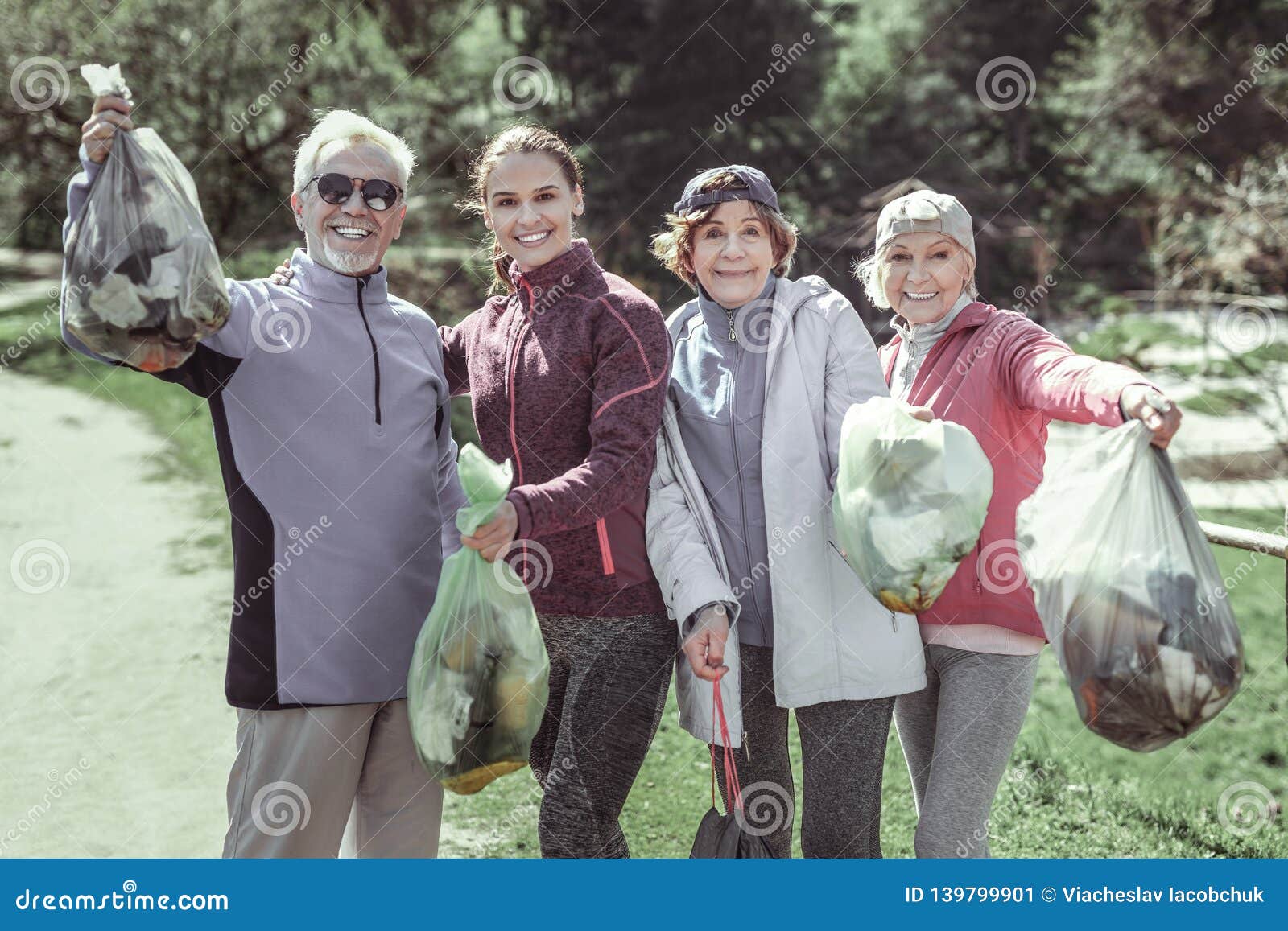Trash Can With Other Trash Is Poured On The Table.The Chinese ...