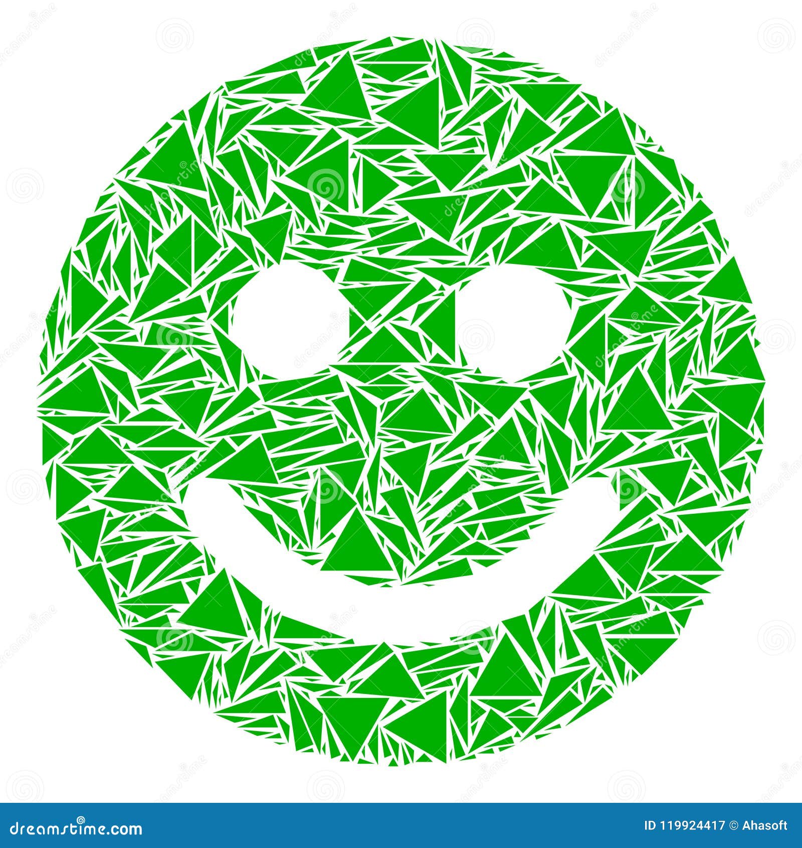 Glad Smile Mosaic of Triangles Stock Vector - Illustration of facial ...