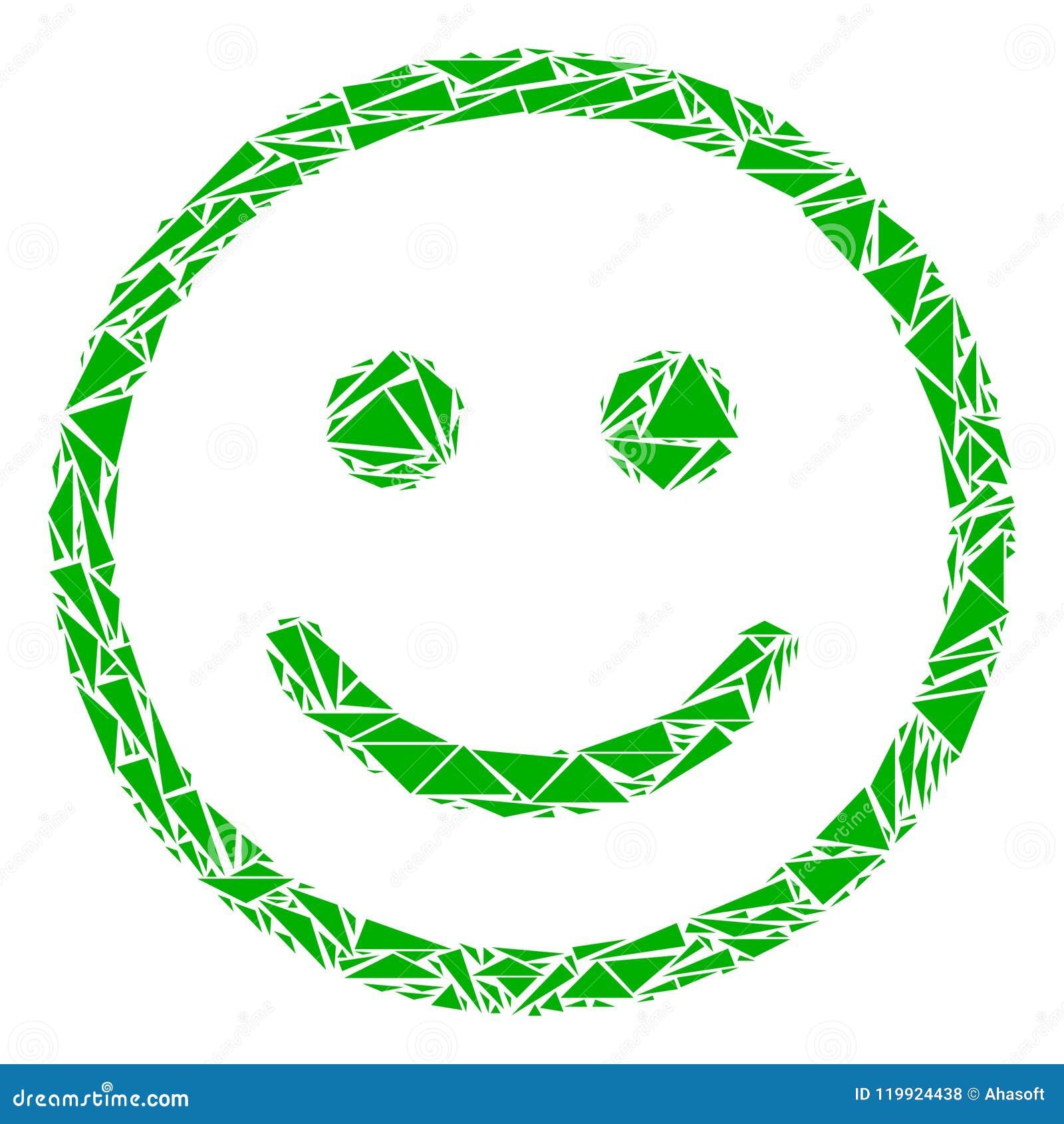 Glad Smiley Mosaic of Triangles Stock Vector - Illustration of ...