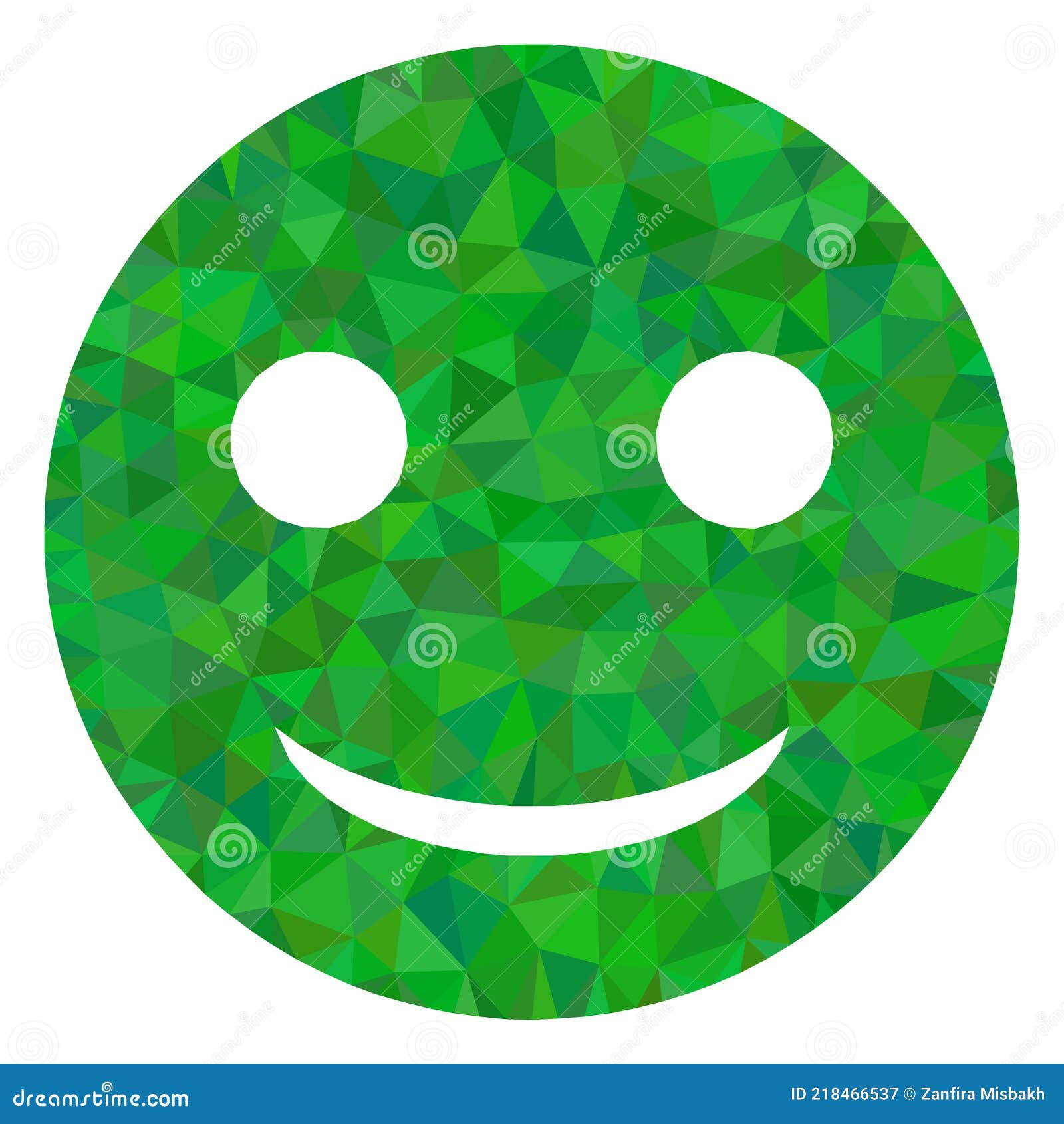 Glad Smiley Triangle Lowpoly Flat Icon Stock Vector - Illustration of ...
