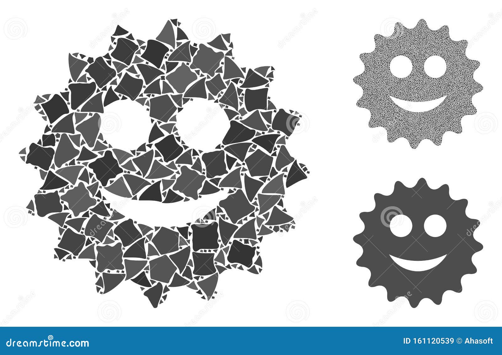 Glad Sticker Composition Icon of Rough Pieces Stock Vector ...