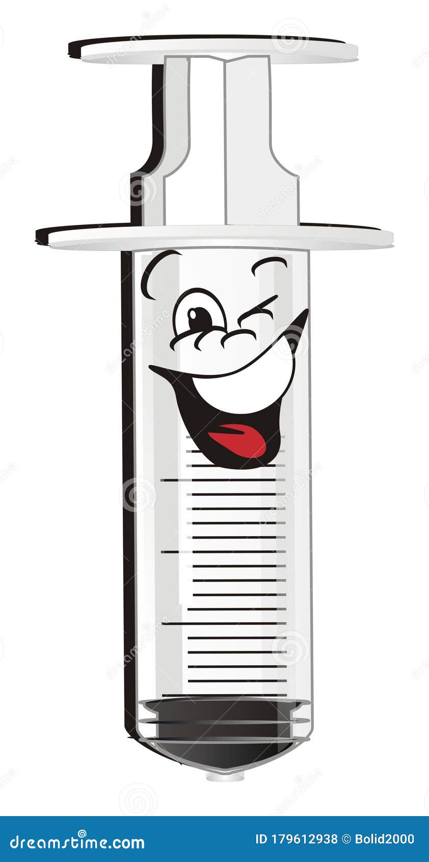 Glad stor spruta stock illustrationer. Illustration av medicin - 179612938