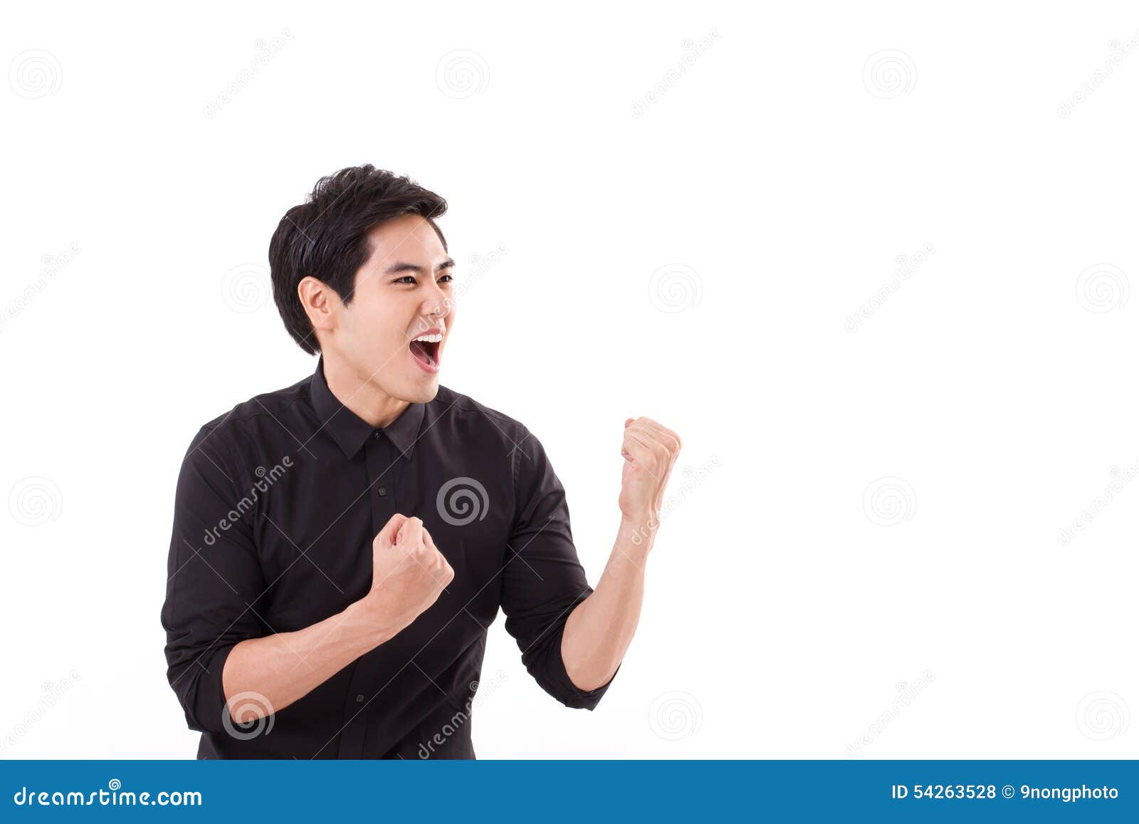 Glad winner man shouting stock photo. Image of excited - 54263528