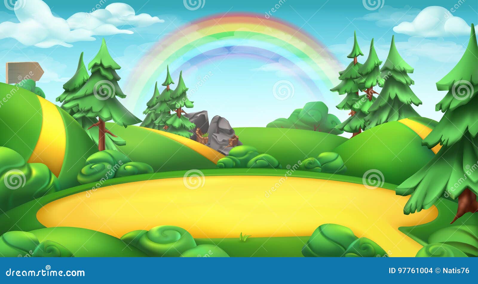 Forest Background. Cartoon Vector | CartoonDealer.com #57467165