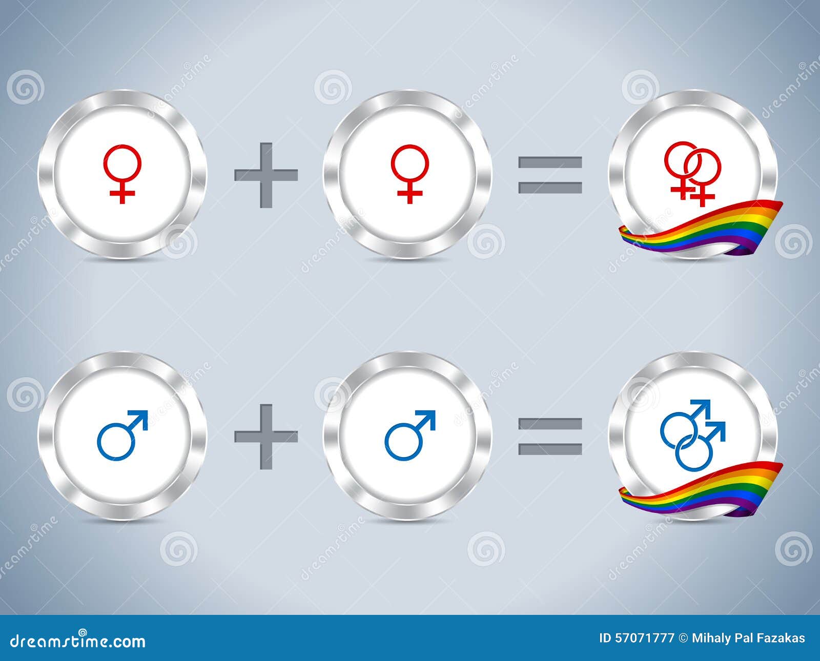 Glade Lesbiska Symboler Med Flaggan Och Emblem Vektor Illustrationer ...