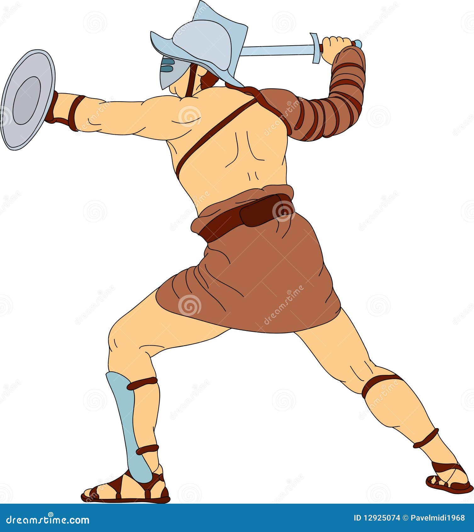 Gladiator stock vector. Illustration of fighter, italy - 12925074