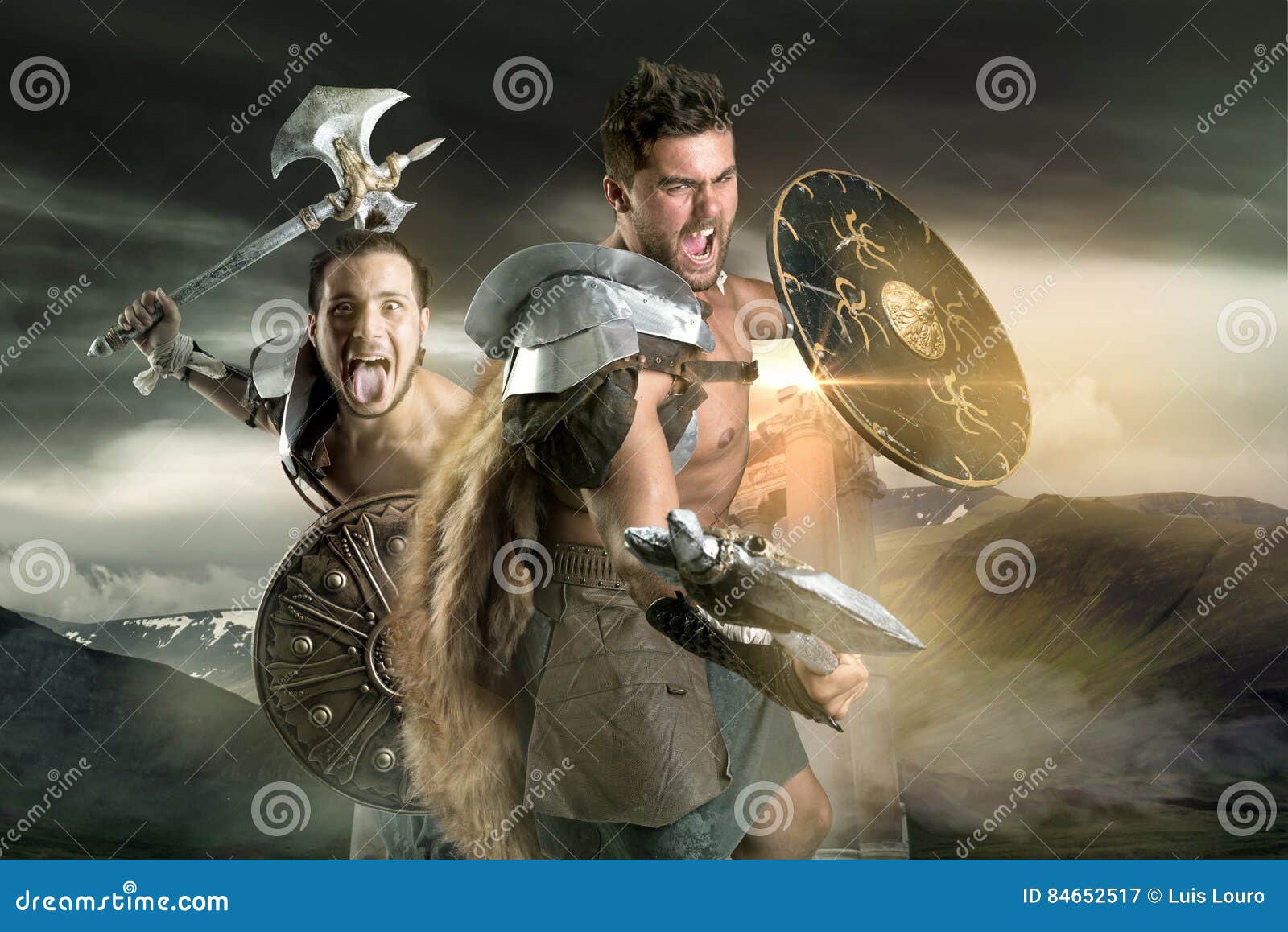 Gladiator/Barbarian Warrior Stock Image - Image of arena, fight: 84652517